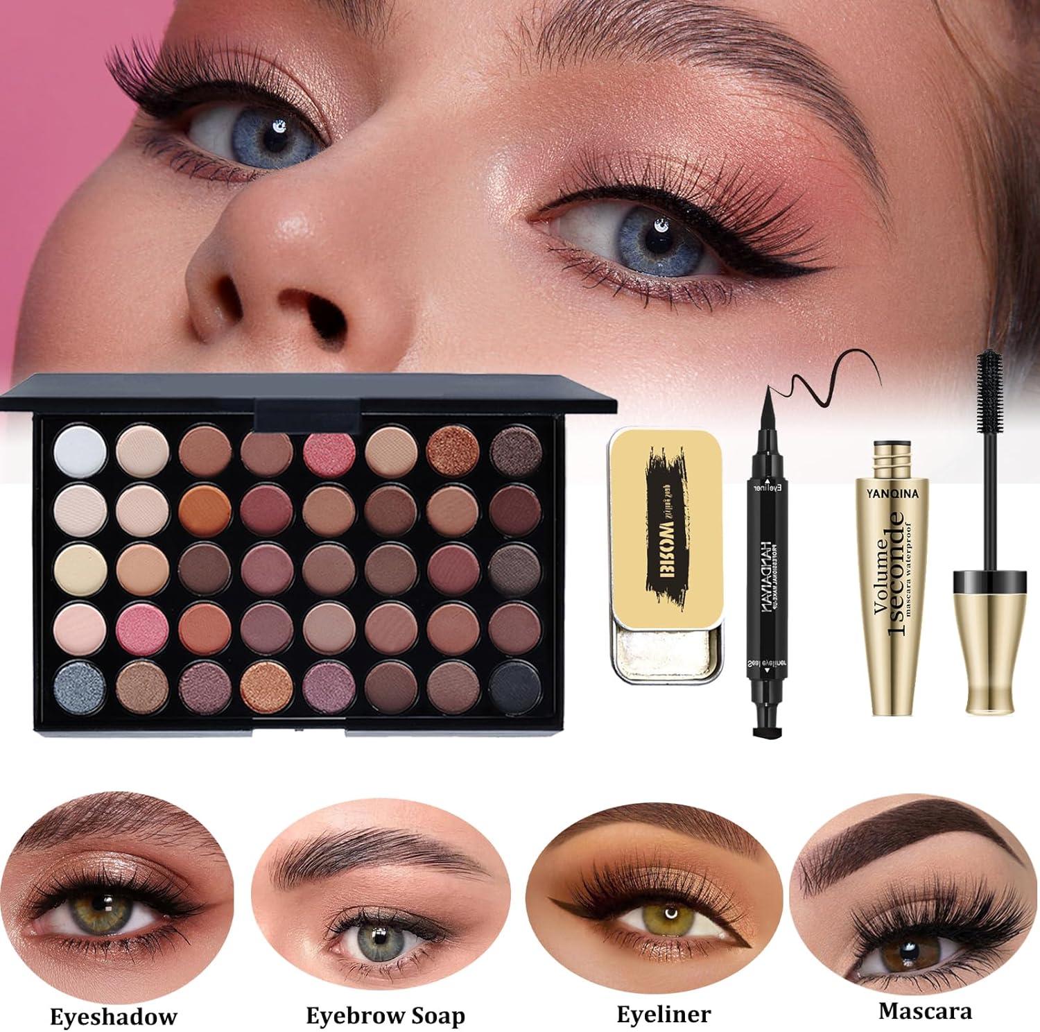 All in One Makeup Set Cosmetic Make up Gift Set for Women Beginners ...
