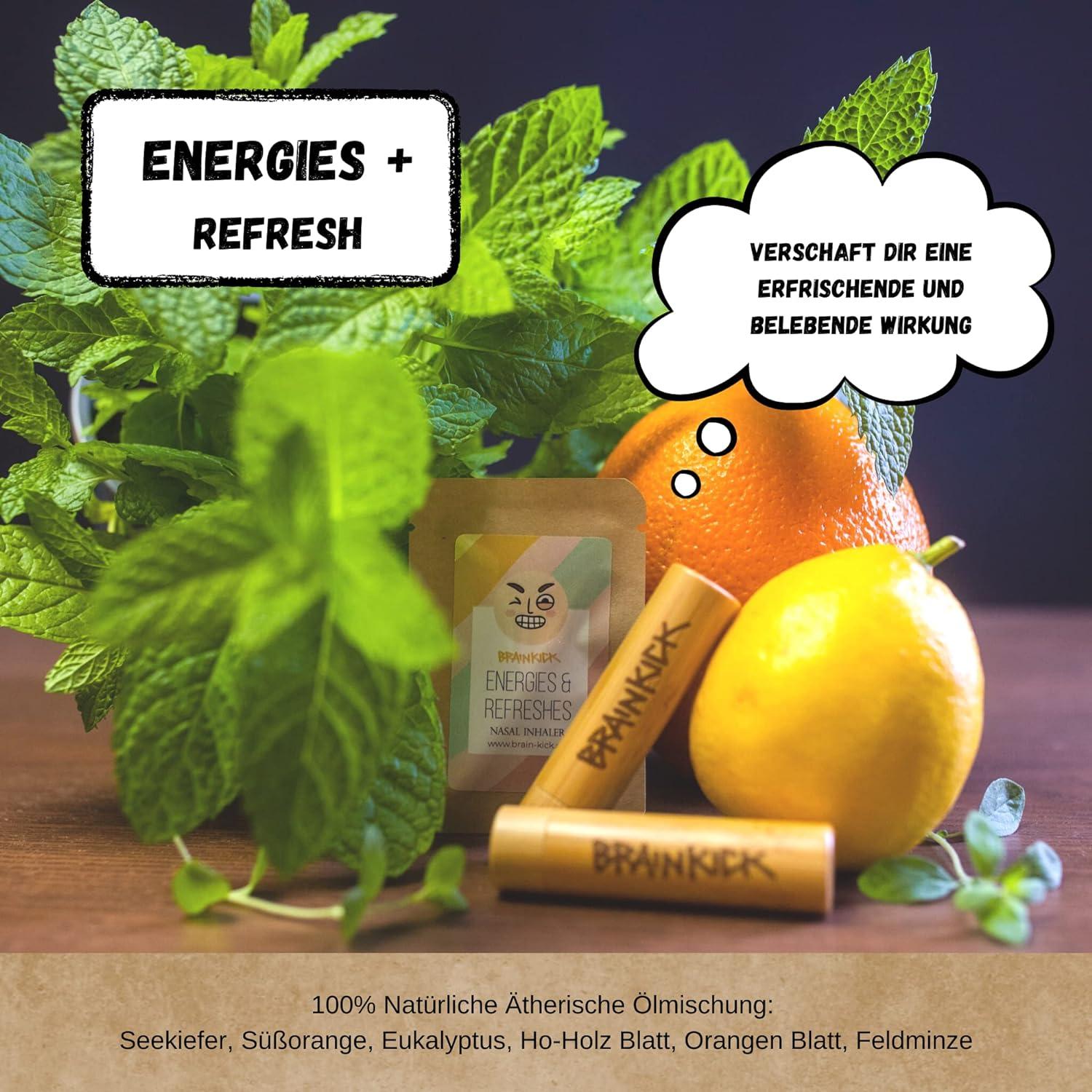 Energy & Refreshment Nose Inhaler Pen | Sustainable Bamboo Aromatherapy ...