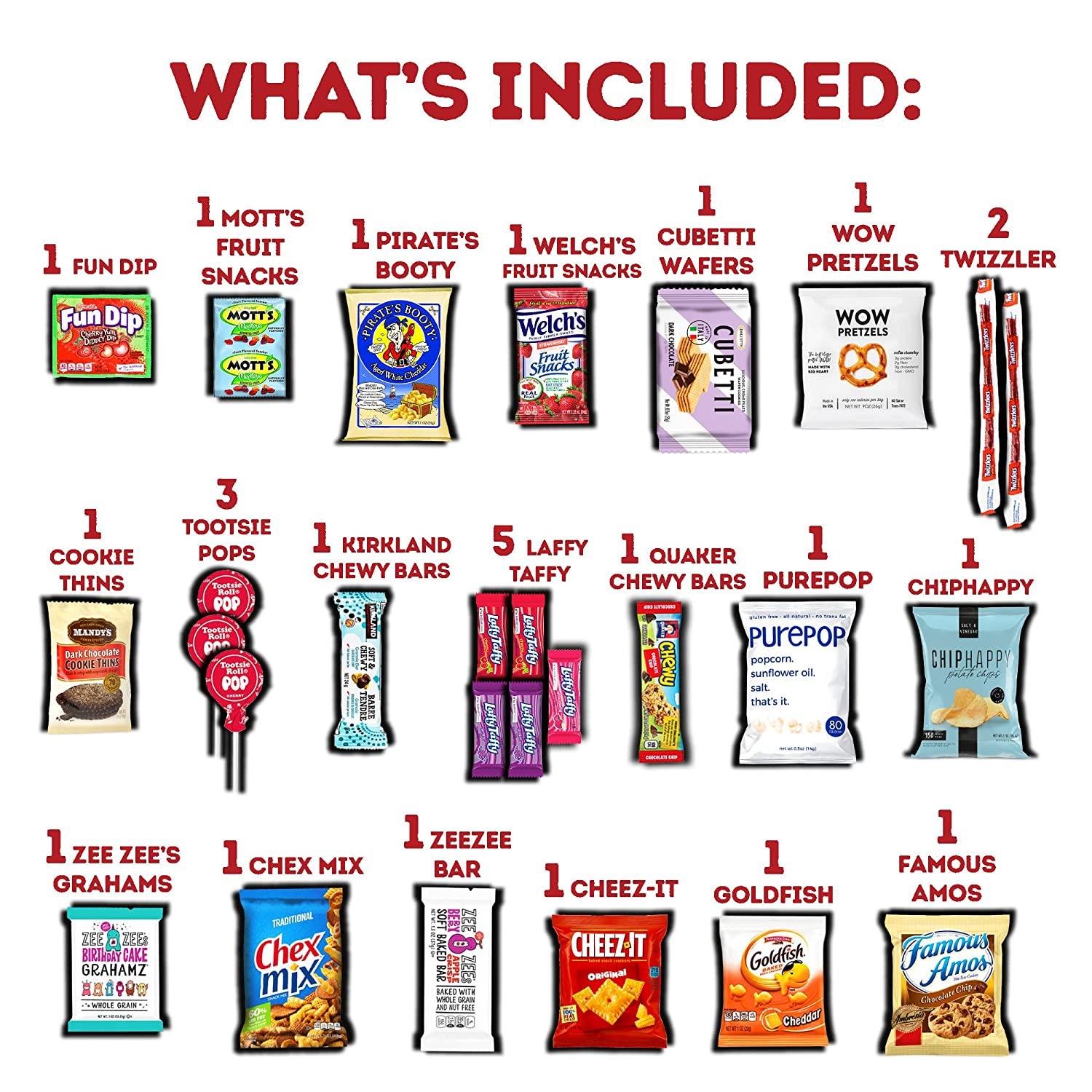 Christmas Care Package (45 Count) Candy Toys Snacks Cookies Bars Chips ...