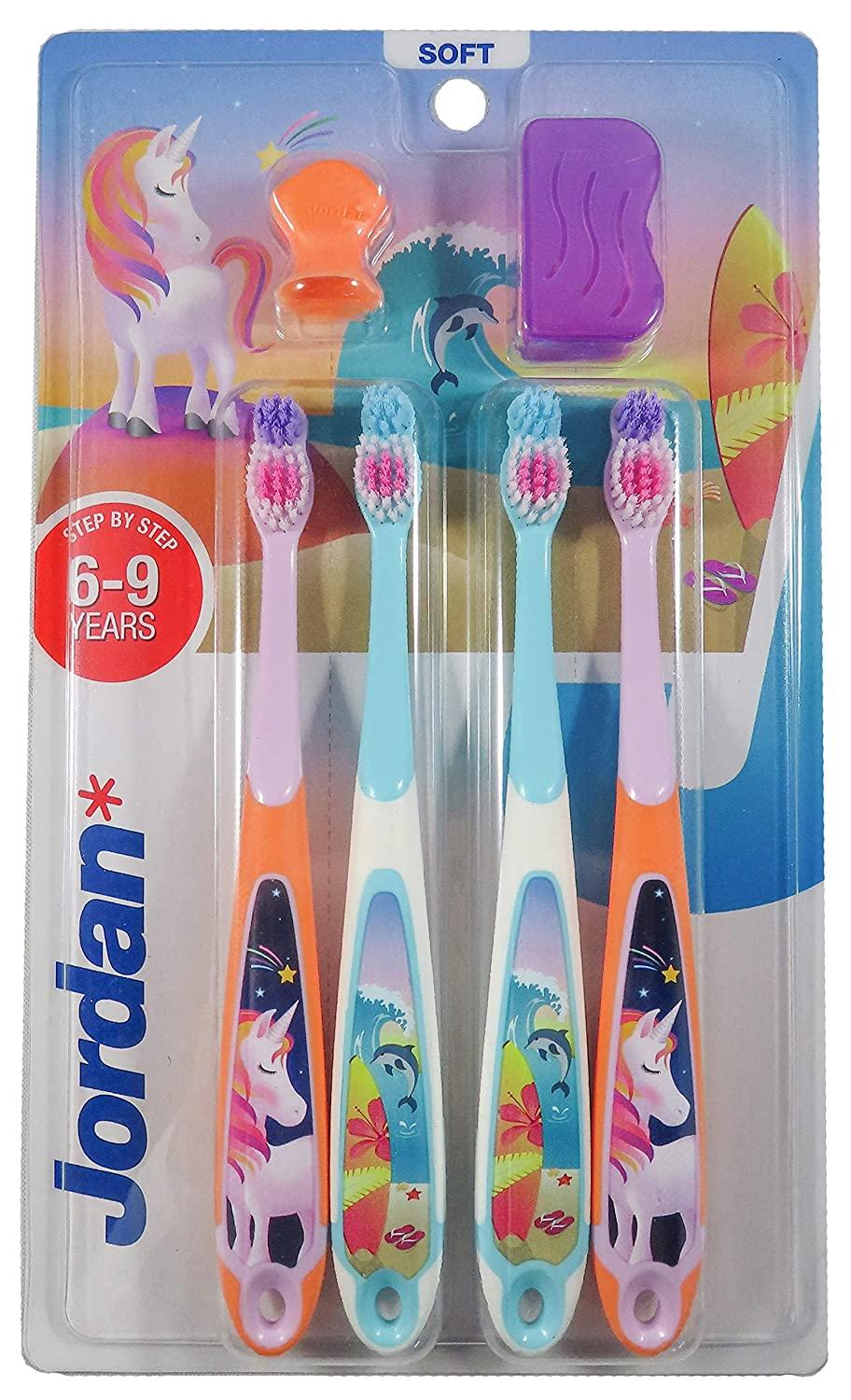 Jordan Step 3 Kids Toothbrush 6-9 Years | Soft Bristles | BPA Free - 4 ...
