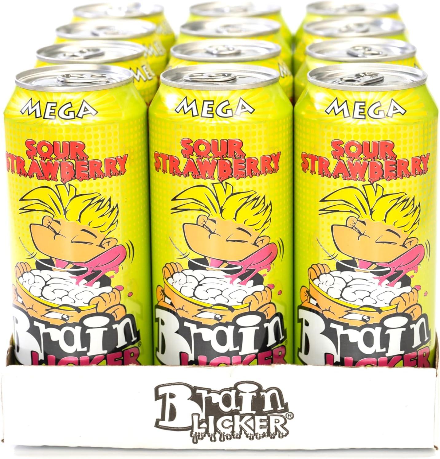 Mega Brain Licker Sour Strawberry Candy Drink American Style Soda 500ml ...