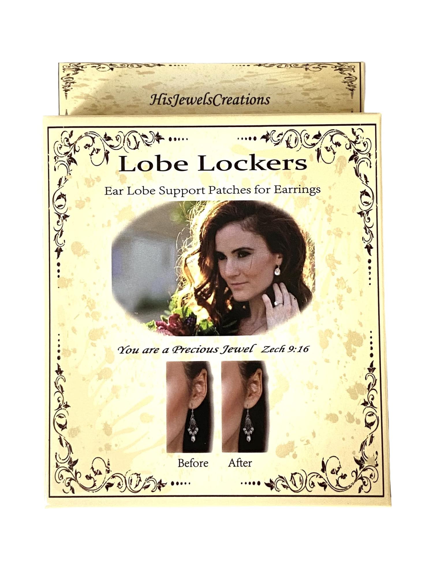 Lobe Lockers Ear Lobe Support Patches & Stabilizers for Wearing Heavy ...