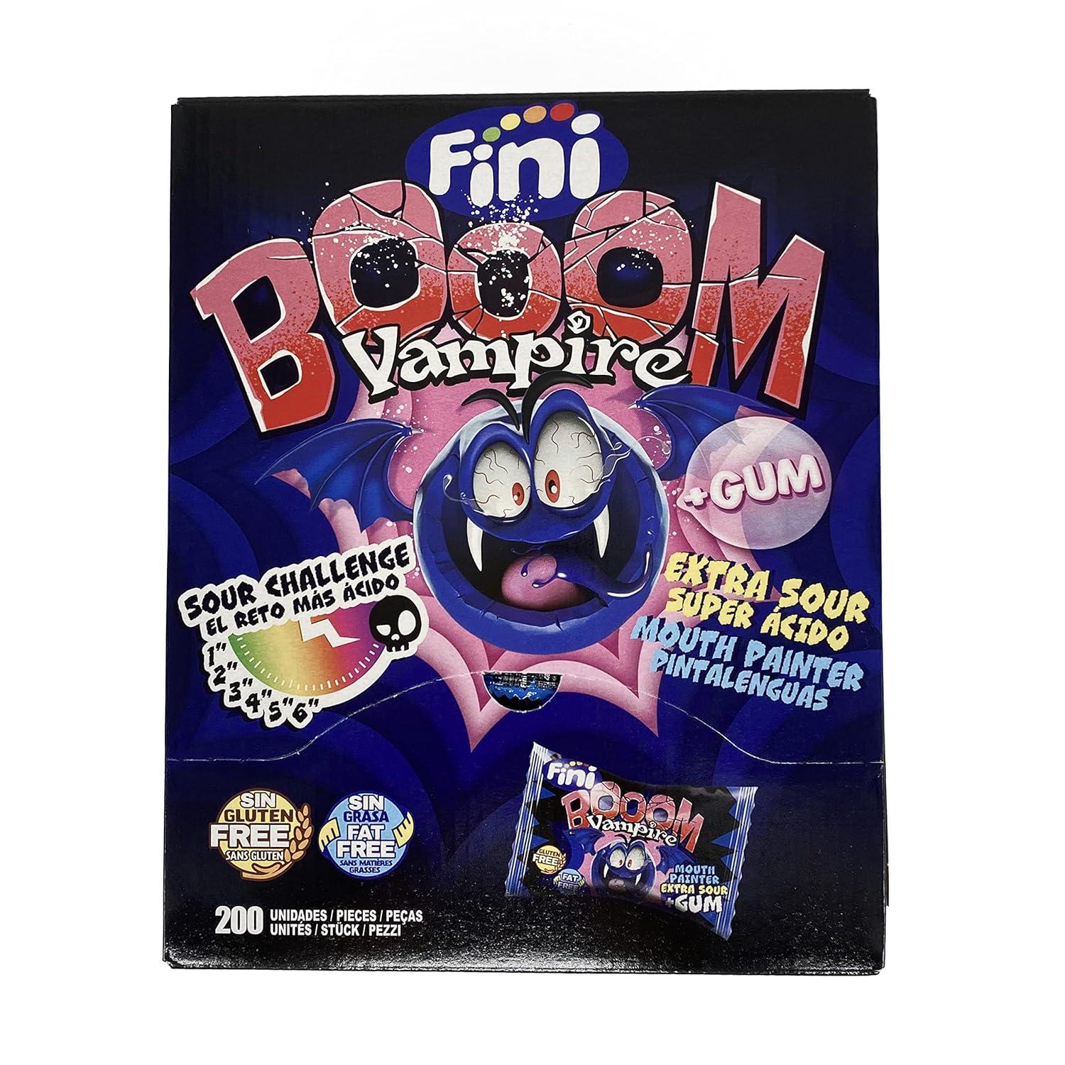 Fini Boom Vampire Candy with Chewing Gum Filling - Box of 200 Pieces ...