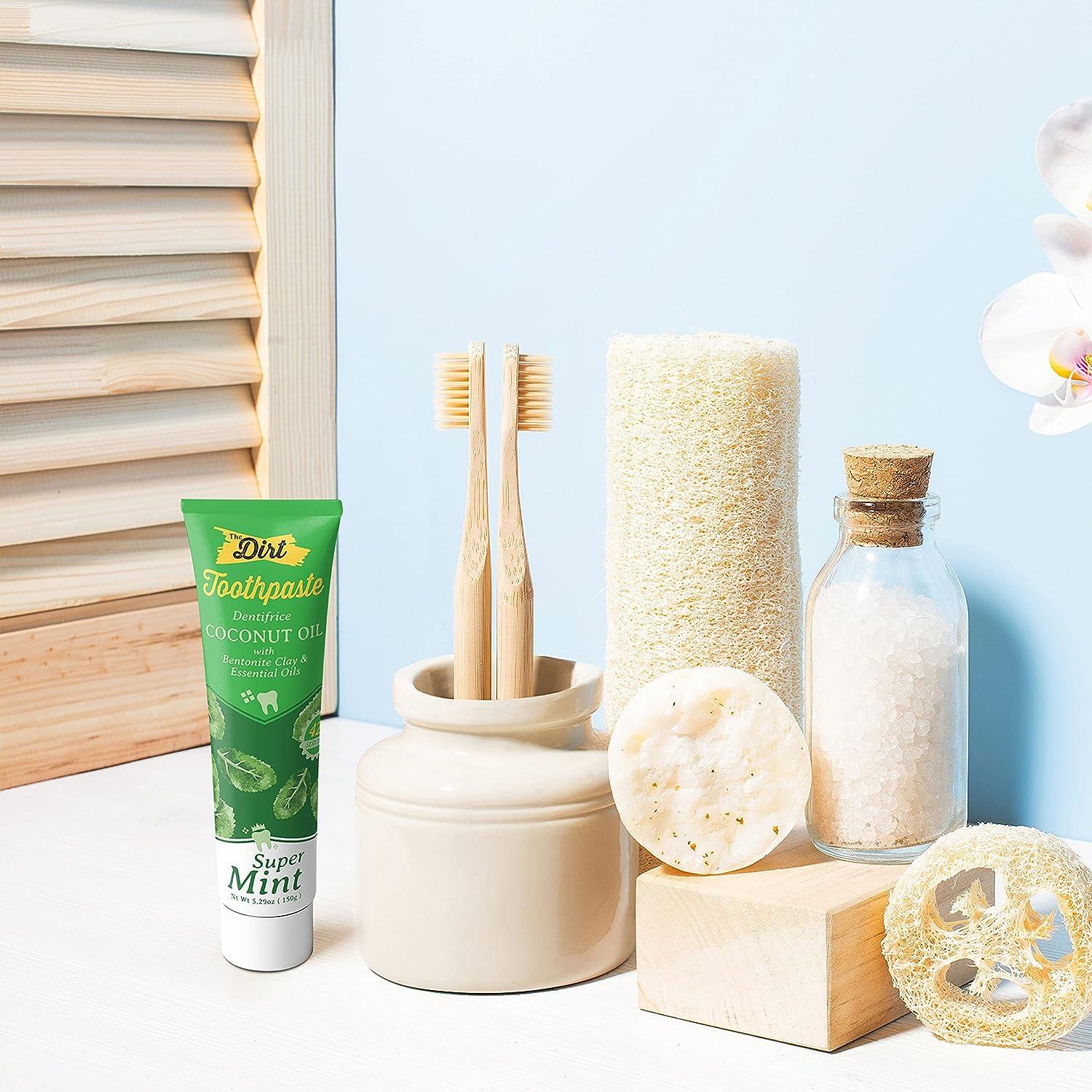 Dirt Coconut Oil Toothpaste - Fluoride & Gluten Free, Botanically ...