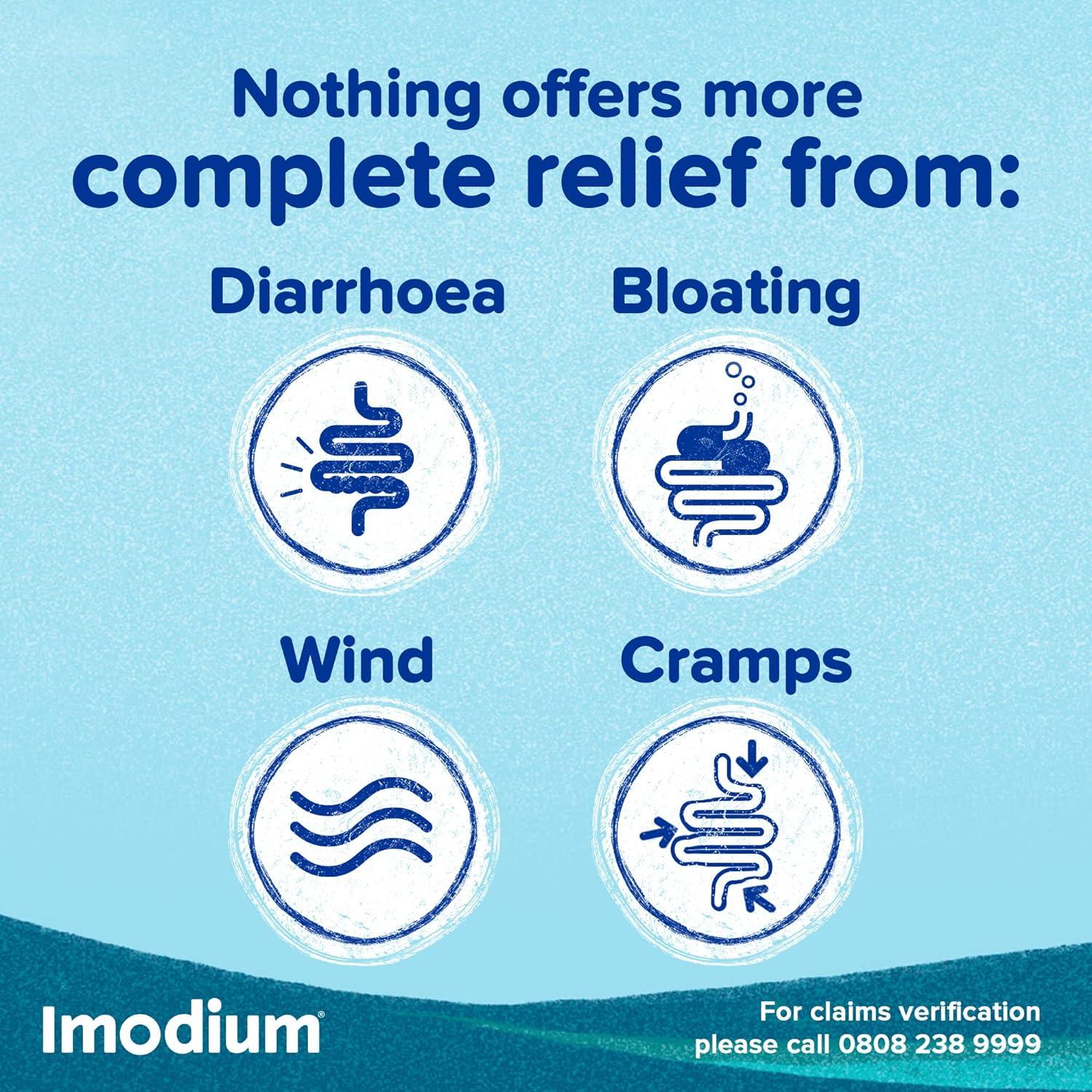 Imodium Dual Action Relief from Diarrhoea Plus Painful Cramping ...