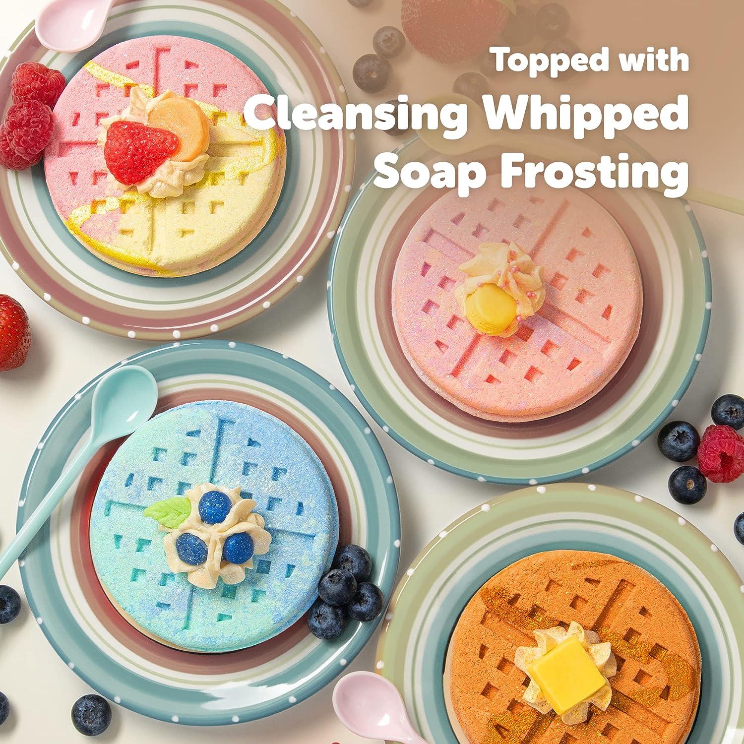 Waffle Bubble Bath Bomb - Handmade, Soothing Fizz Bombs for Spa Baths ...