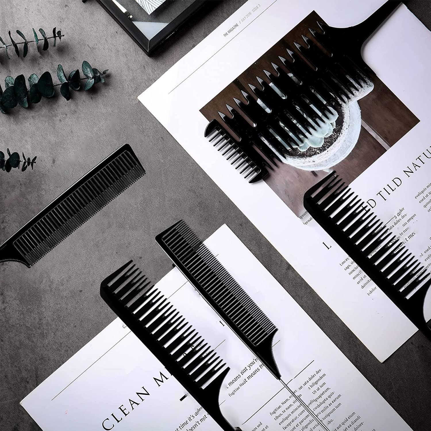 Dyeing Hair Comb Set for Sectioning and Styling - 6 Pieces, Assorted ...