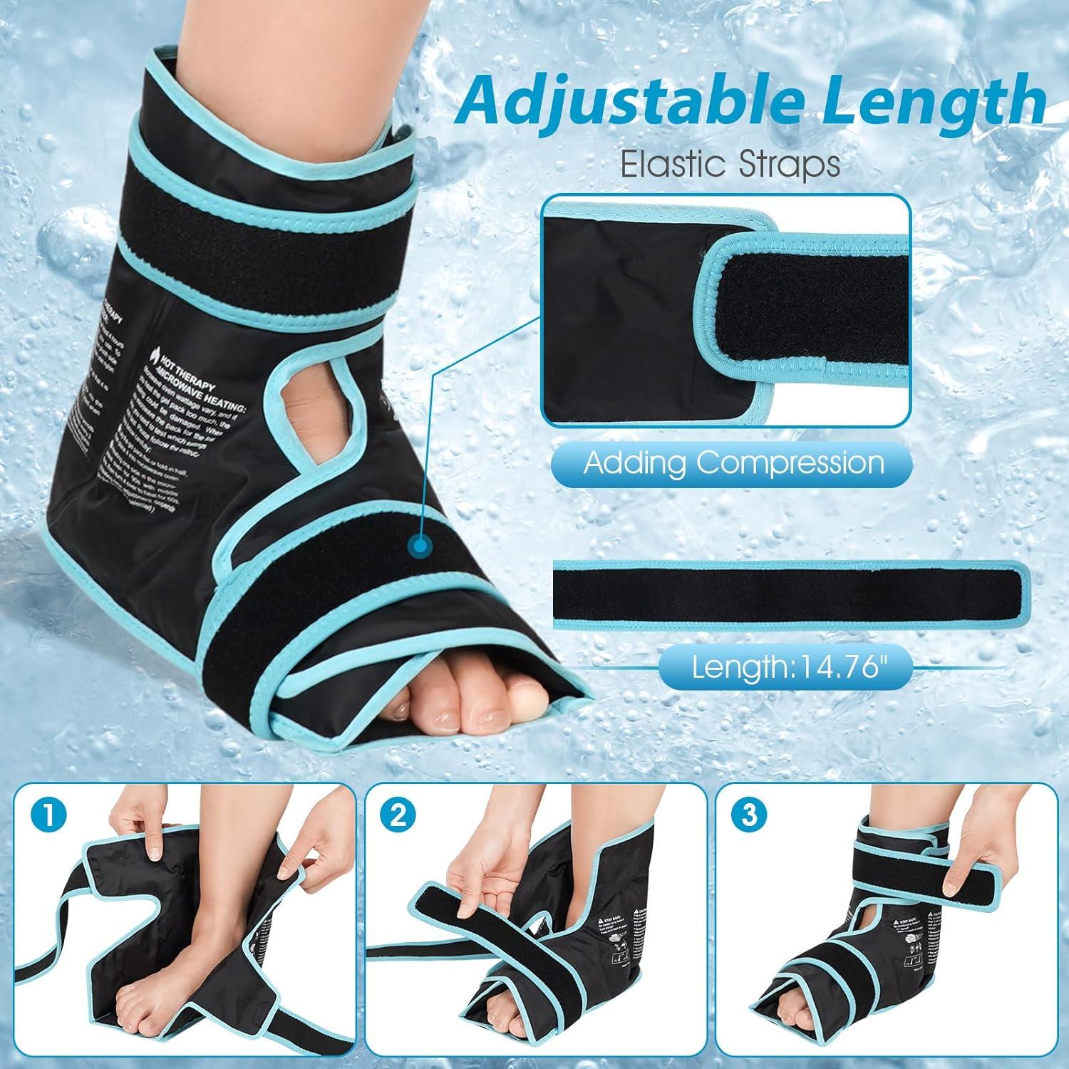 Maginno Foot Ice Pack Wrap for Pain Relief | Reusable Hot/Cold ...