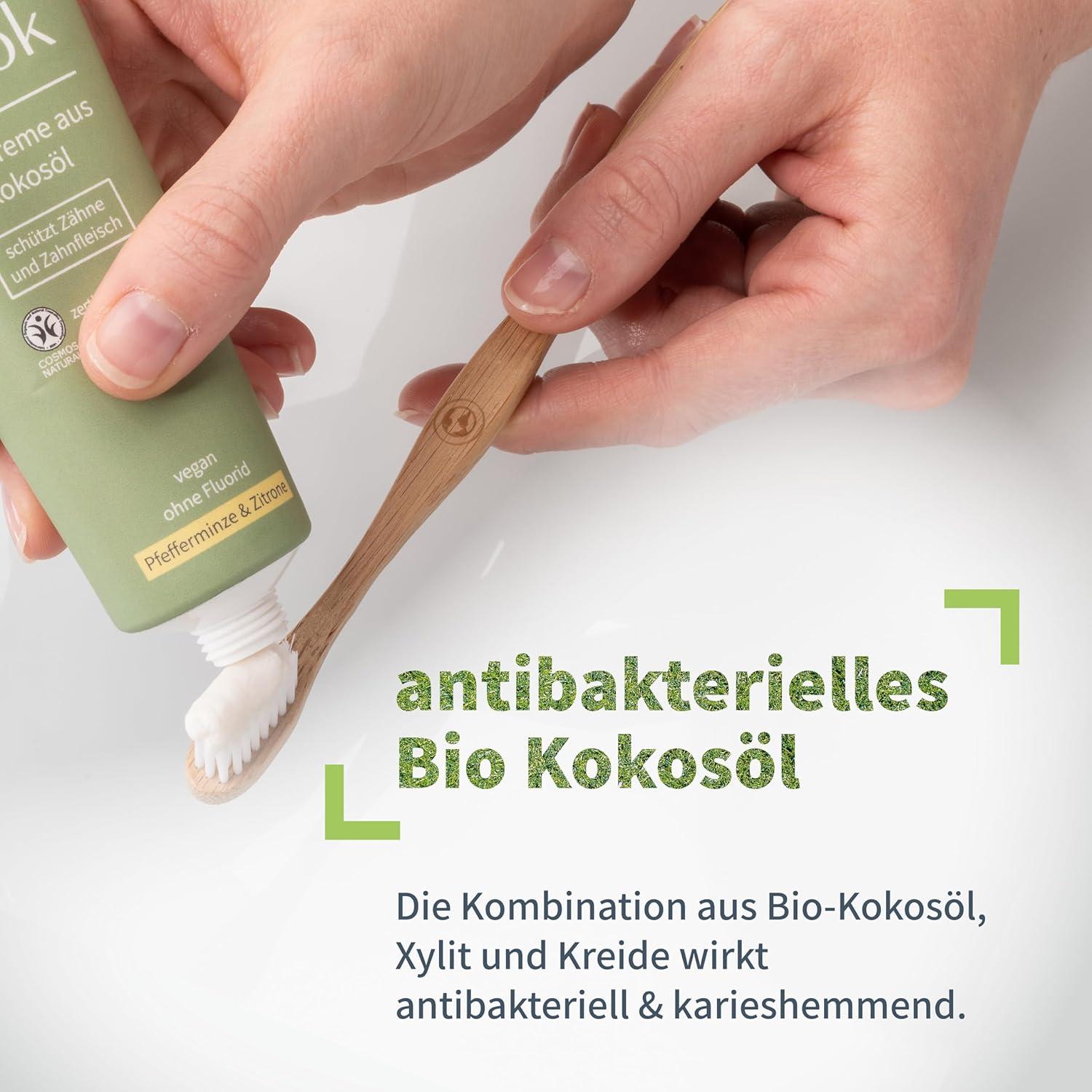 Niyok Organic Coconut Oil Toothpaste (3x75ml) - Fluoride-Free Vegan ...