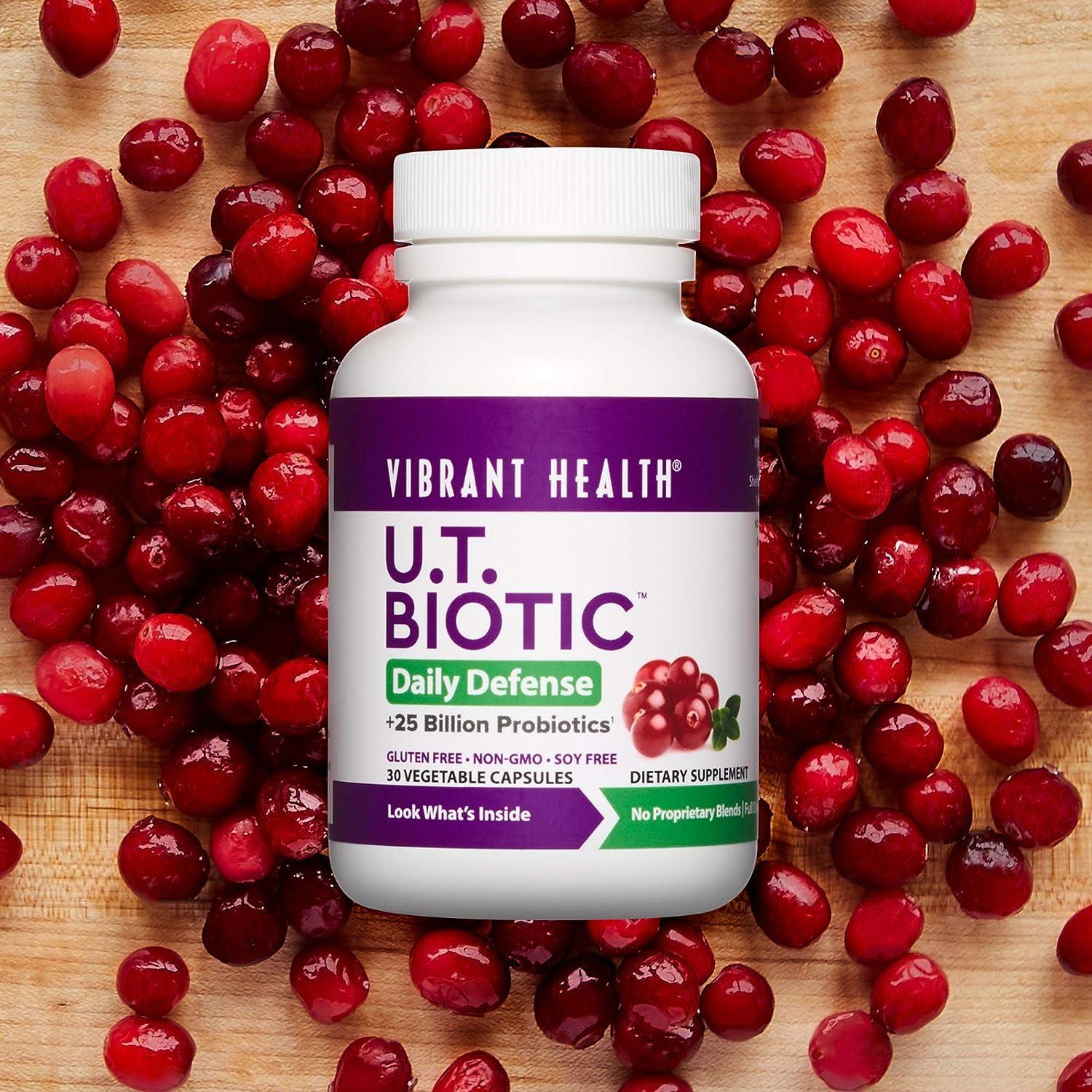 Vibrant Health U.T. Biotic Probiotic Support - 30 Capsules for Bladder ...