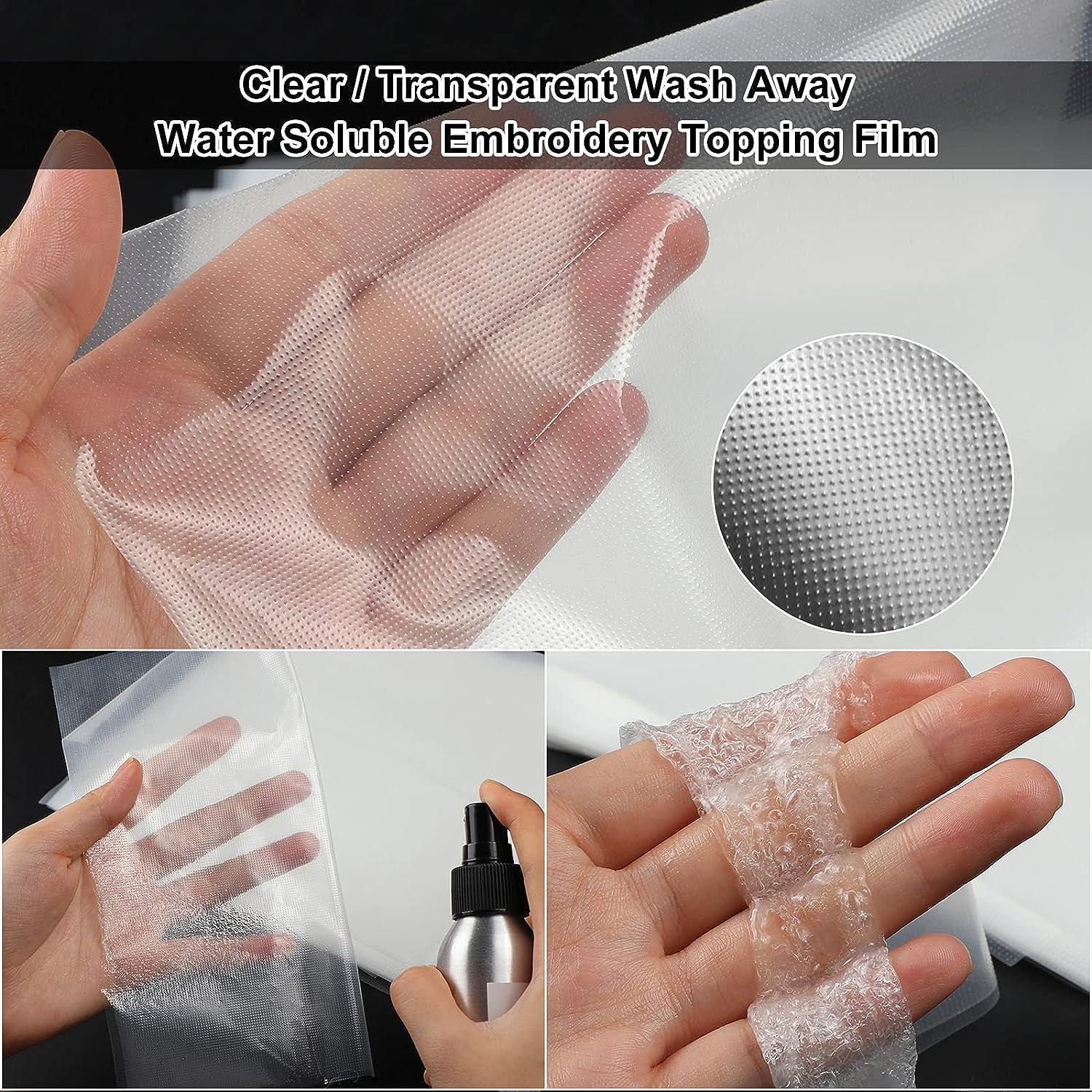 Wash Away Embroidery Stabilizer - 100 Sheets, Transparent Water Soluble ...