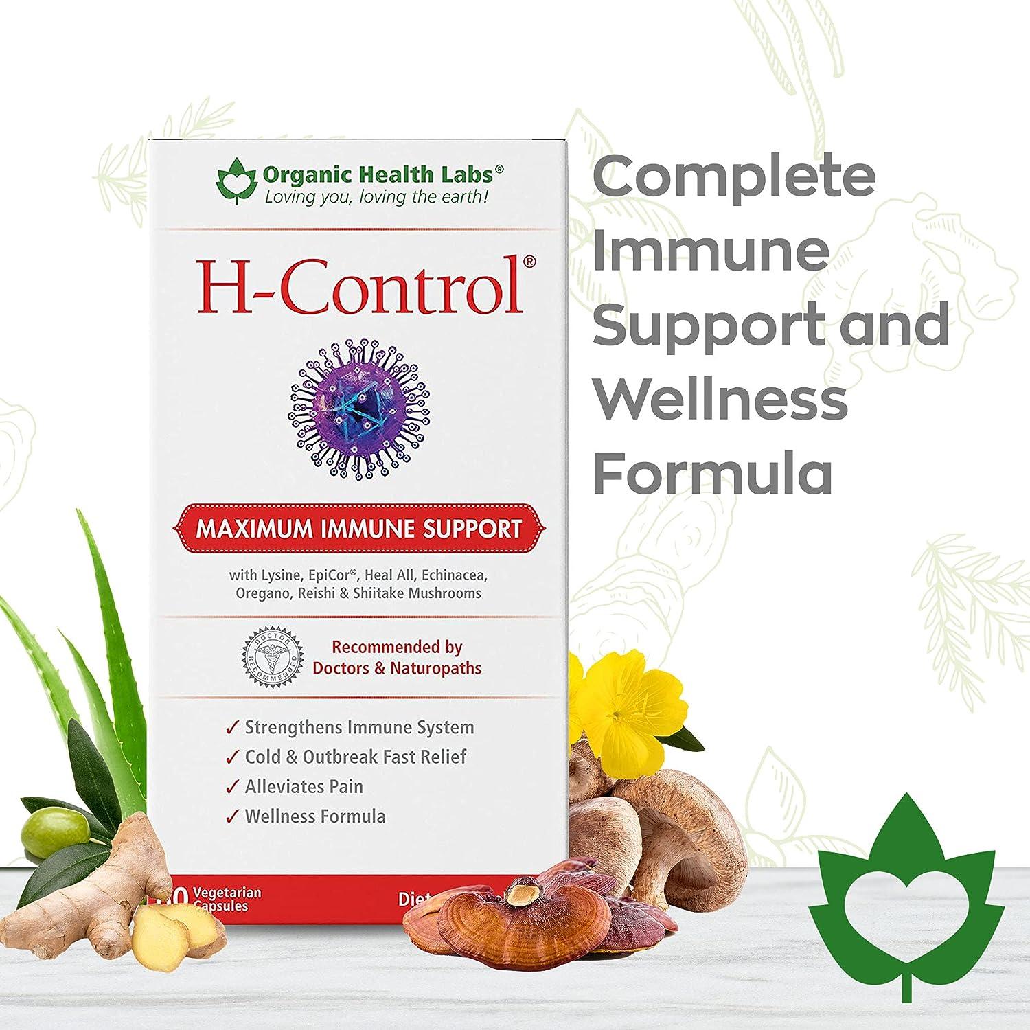 Organic Health Labs H-Control Immune System Booster - Vitamin C with ...