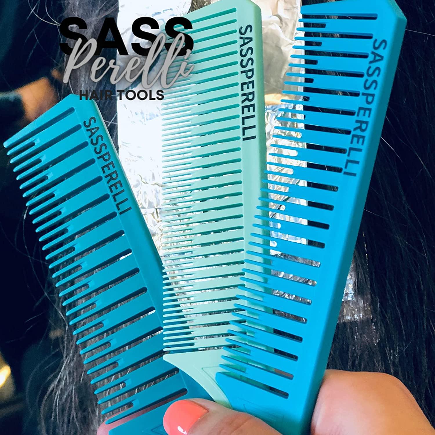 Sassperelli Pastel Highlighting Combs 3 Pack with Premium Alligator ...
