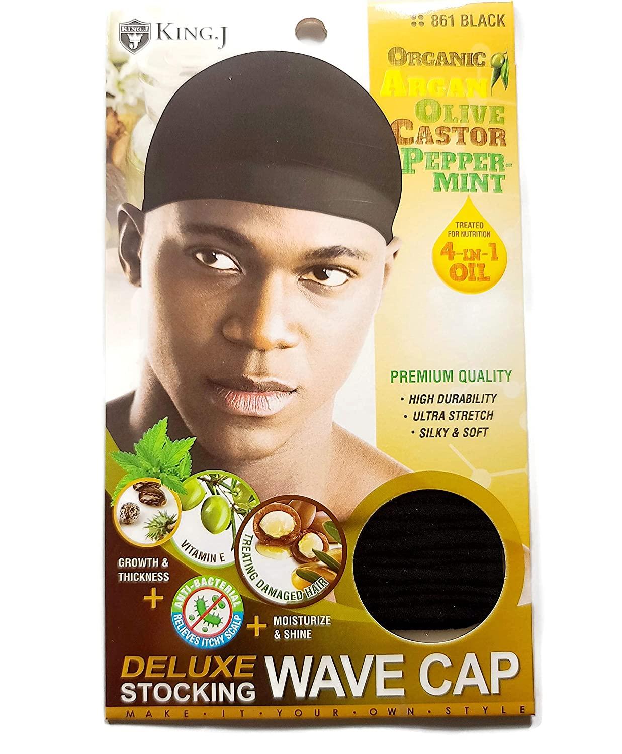 Healthy Treated Wave Deluxe Stocking Wave Cap Black - 3 Pack | Buy Now ...