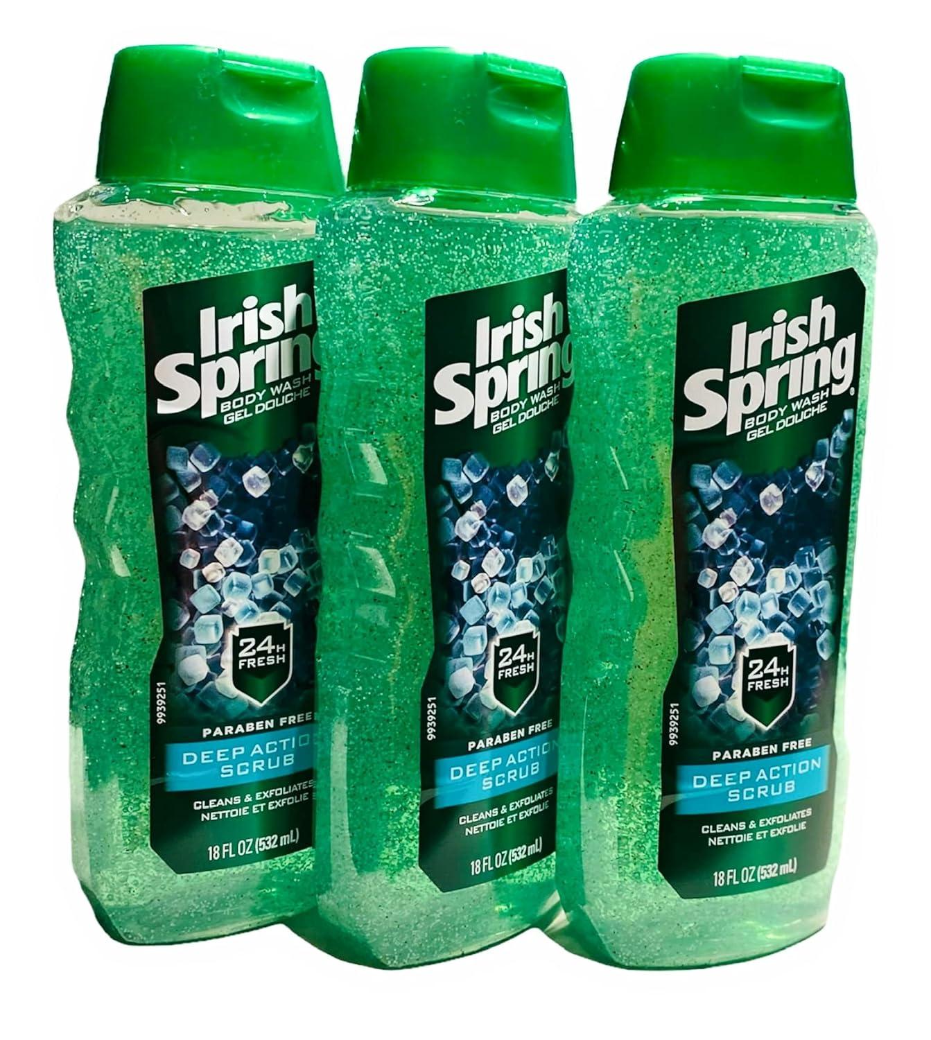 Irish Spring Body Wash Deep Action Scrub 18 oz - Pack of 3 | Buy Now ...