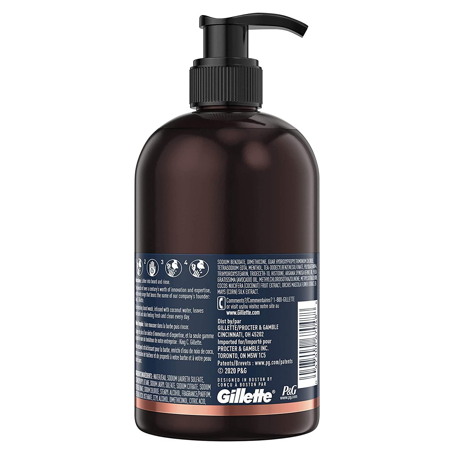 King C. Gillette Beard Wash | Men's Face Wash | 11 oz | Infused with ...