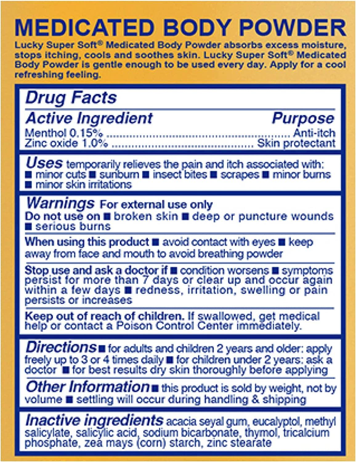 2 pc Medicated Body Powder 8 oz | Triple Action Relief, Talc-Free ...