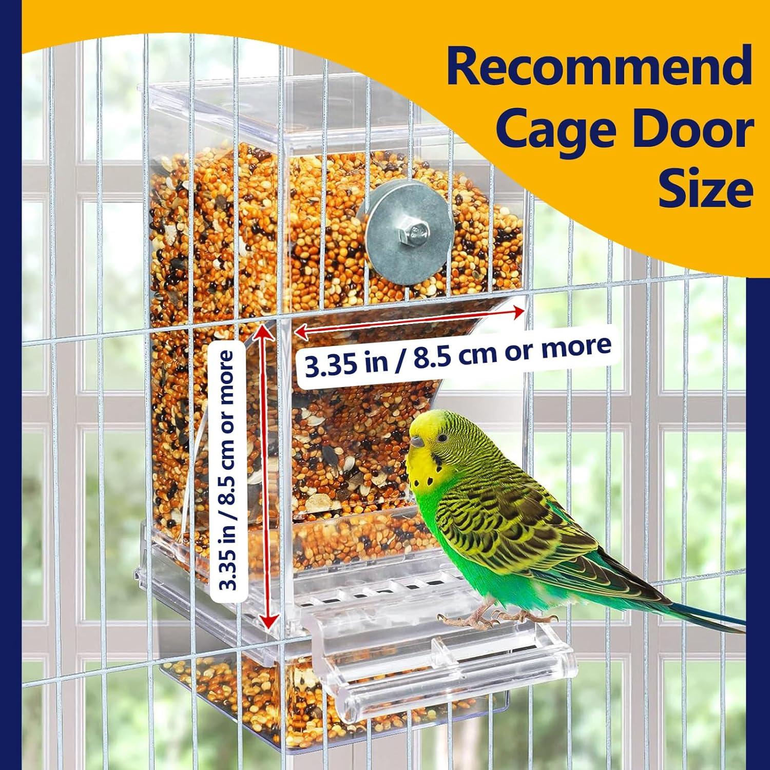 Automatic Bird Feed Dispenser - Acrylic Transparent Parrot Feeder for ...