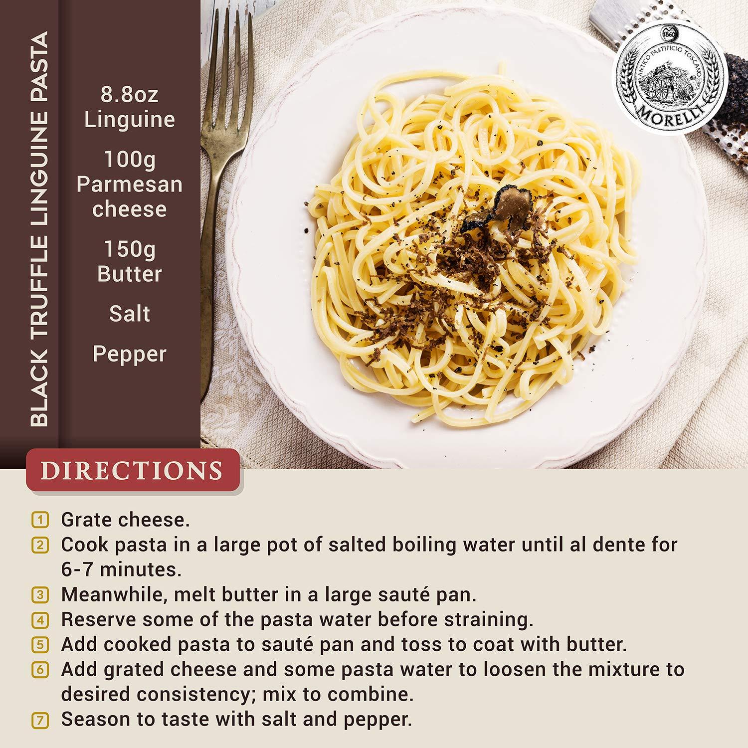 Morelli Italian Truffle Linguine - Gourmet Handmade Durum Wheat ...
