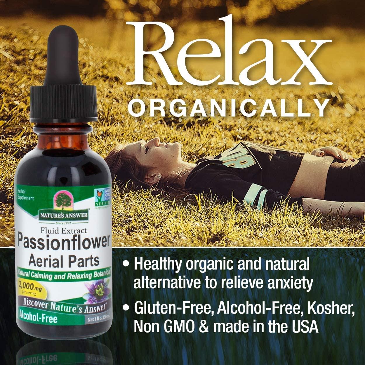Nature's Answer Passion Flower Liquid Herbal Tincture Supplement, 1oz ...