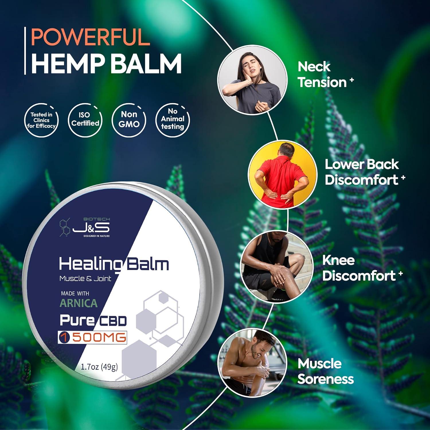 Joint & Spine Biotech Hemp Extract Healing Balm - Natural Relief for ...