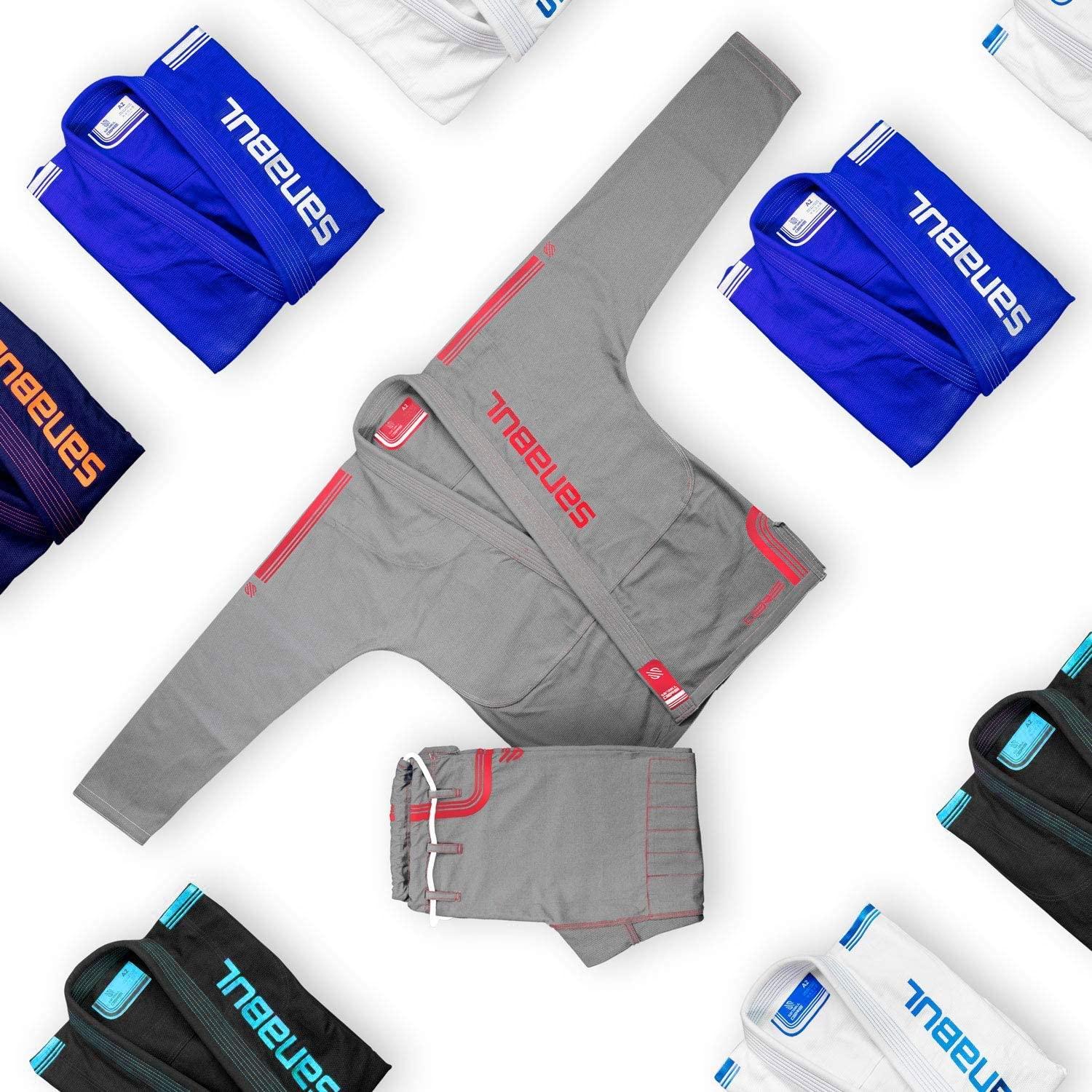 Sanabul Core Competition BJJ Gi IBJJF Approved - Grey/Red A2 (Special ...