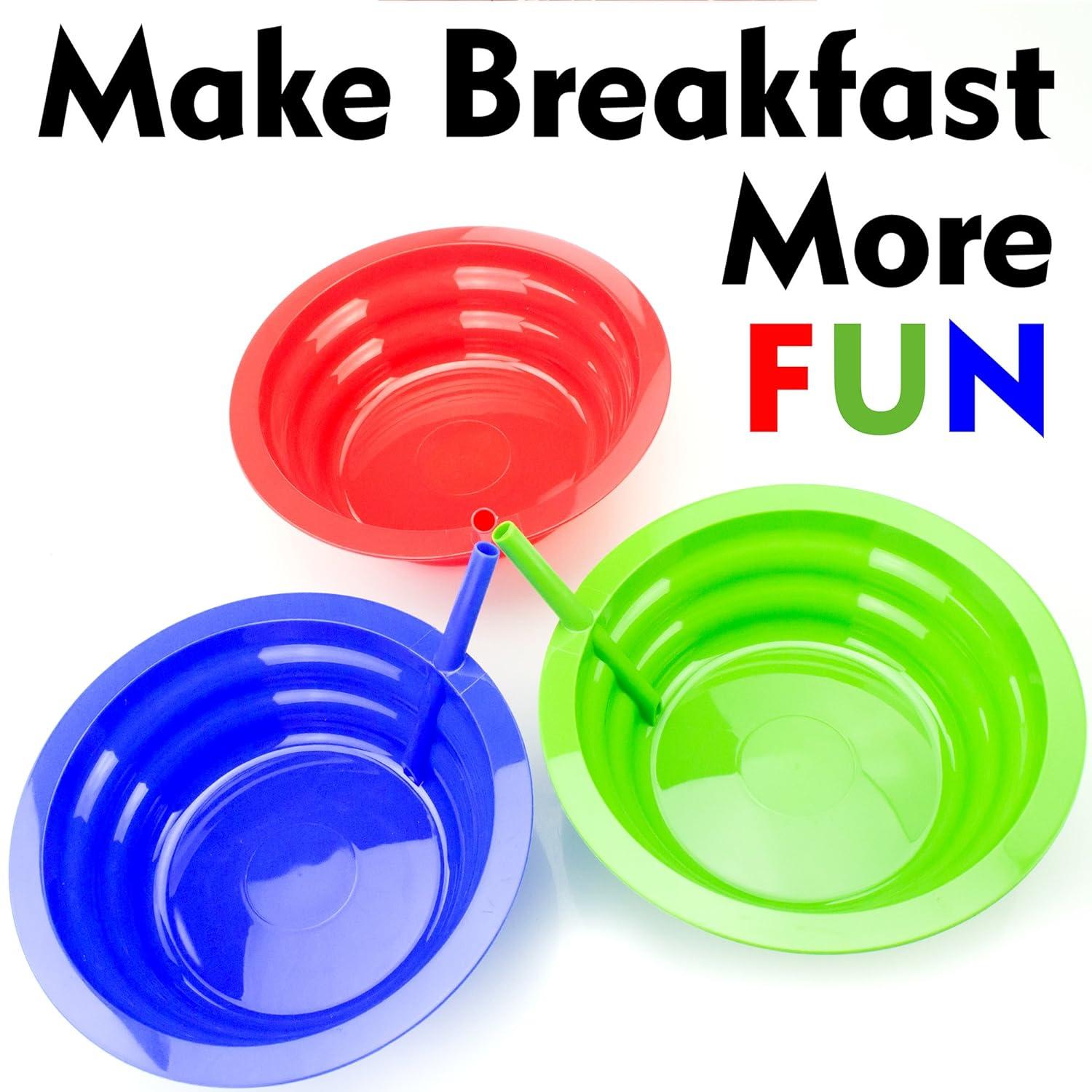 6 Pack USA-Made BPA Free Sippy Bowls for Kids - Child-Safe Cereal Bowls ...