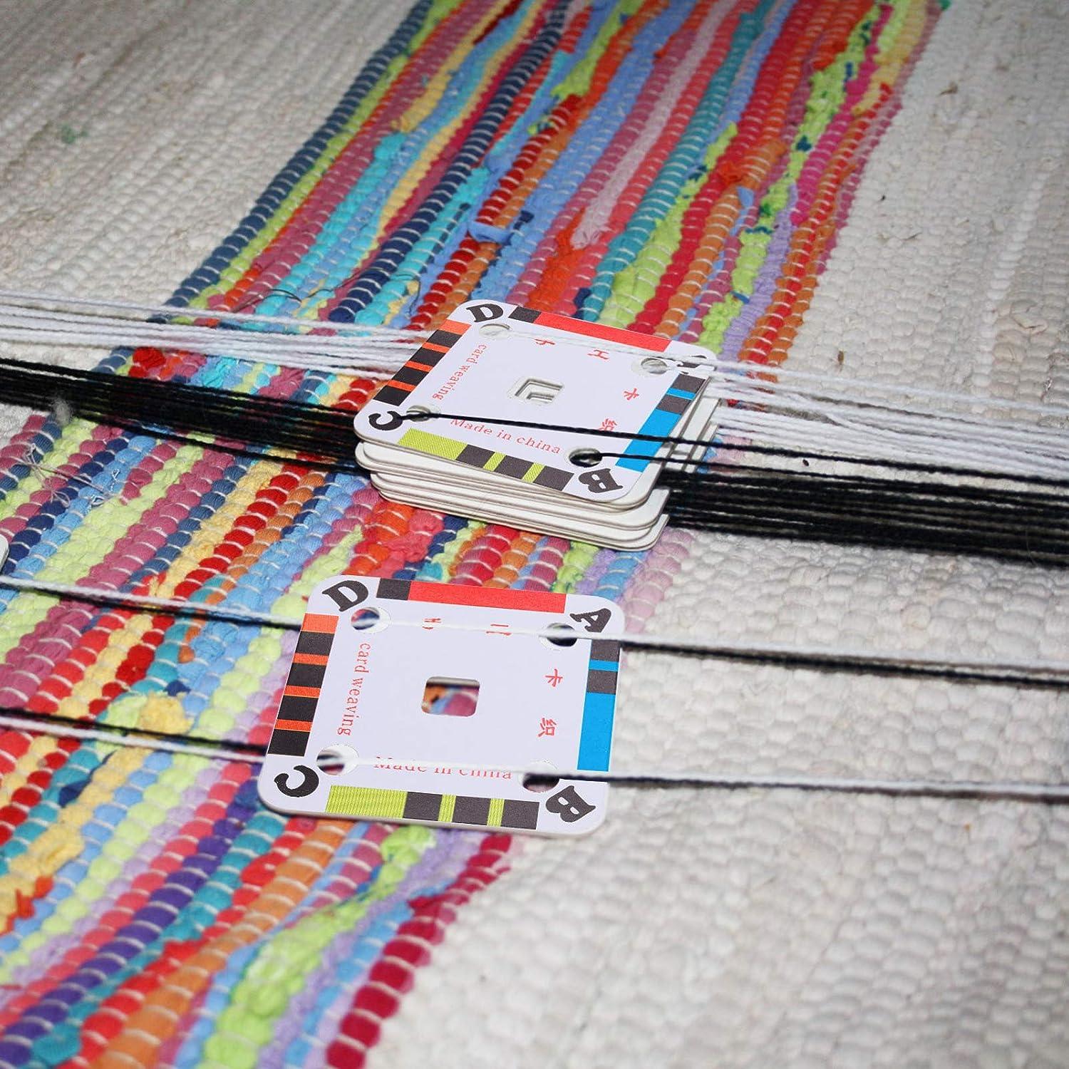 EXCEART Weaving Shuttle and 100Pcs Tablet Weaving Cards - DIY Weaving ...