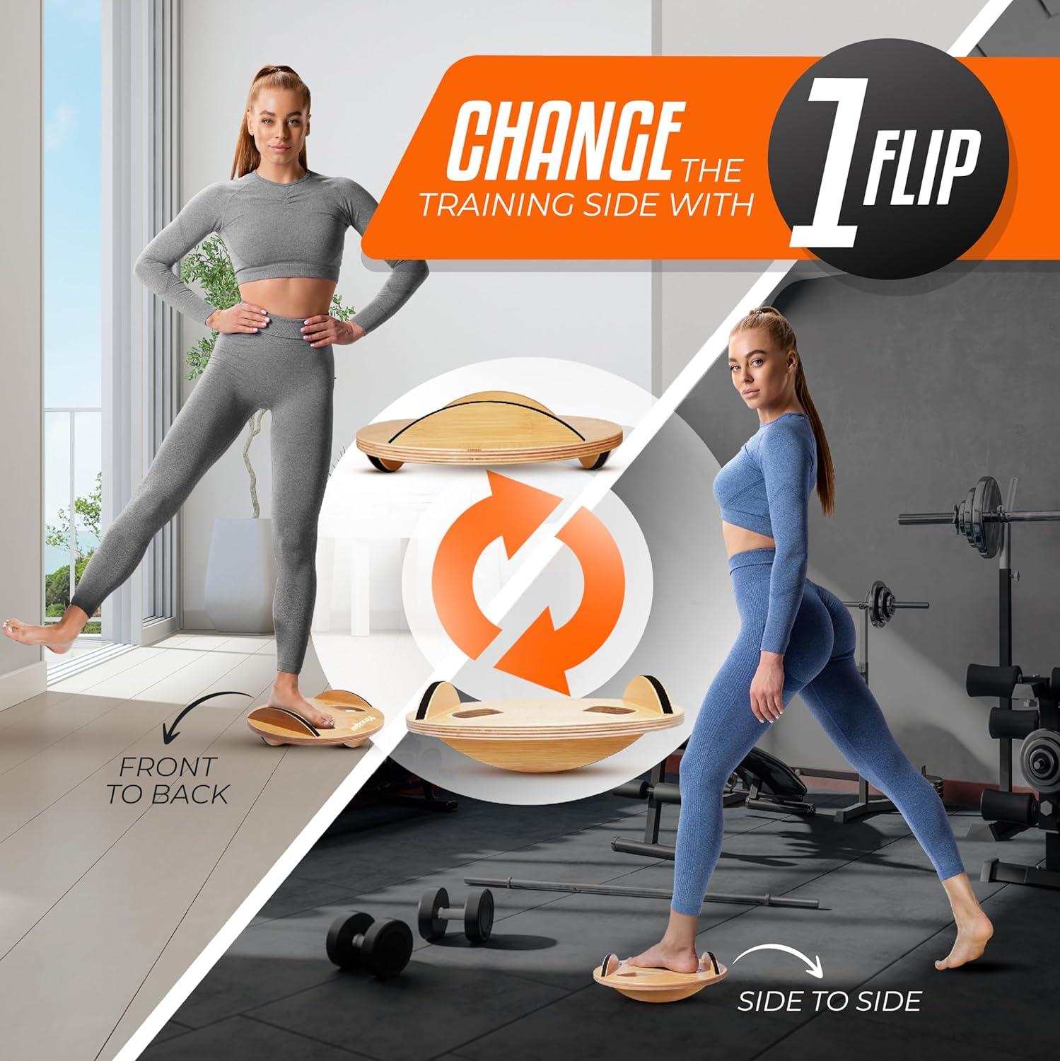 Yes4All Upgraded Foot Toes Balance Board for Adults - A Wood Upgraded ...