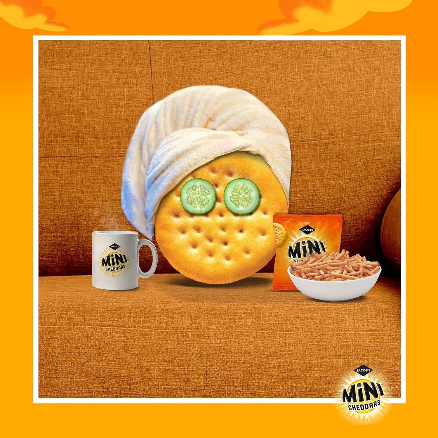 Mini Cheddars Snacks Bulk - 48 x 23g Original Cheddar Biscuits Baked ...