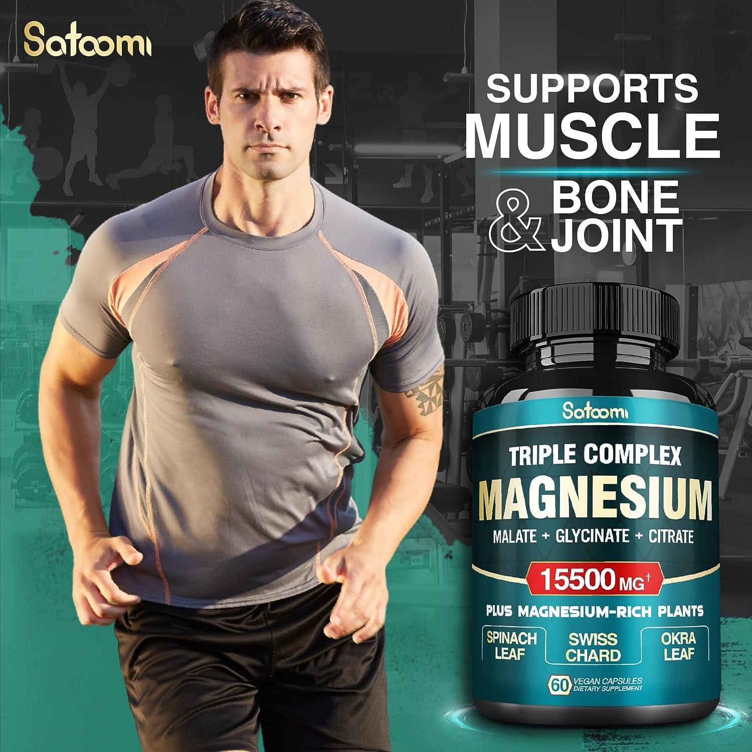 Triple Magnesium Complex Supplement - 15500mg High Concentration with ...