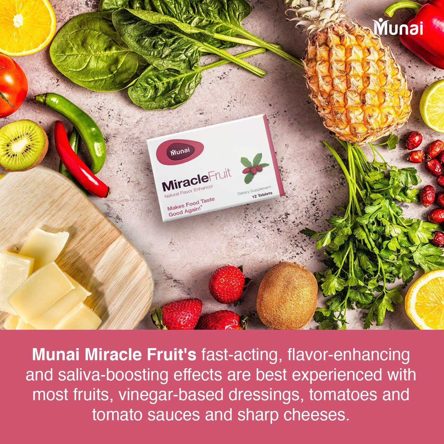Munai Miracle Berry Tablets - 12 Count | Flavor Changing Natural Non ...