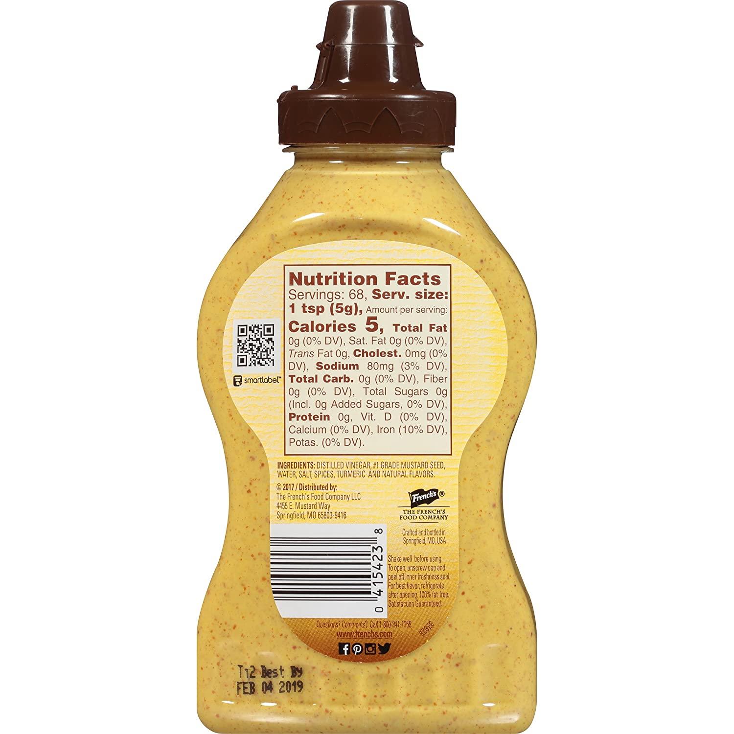French's Spicy Brown Mustard 12 oz - Pack of 12 | Bold and Tangy ...