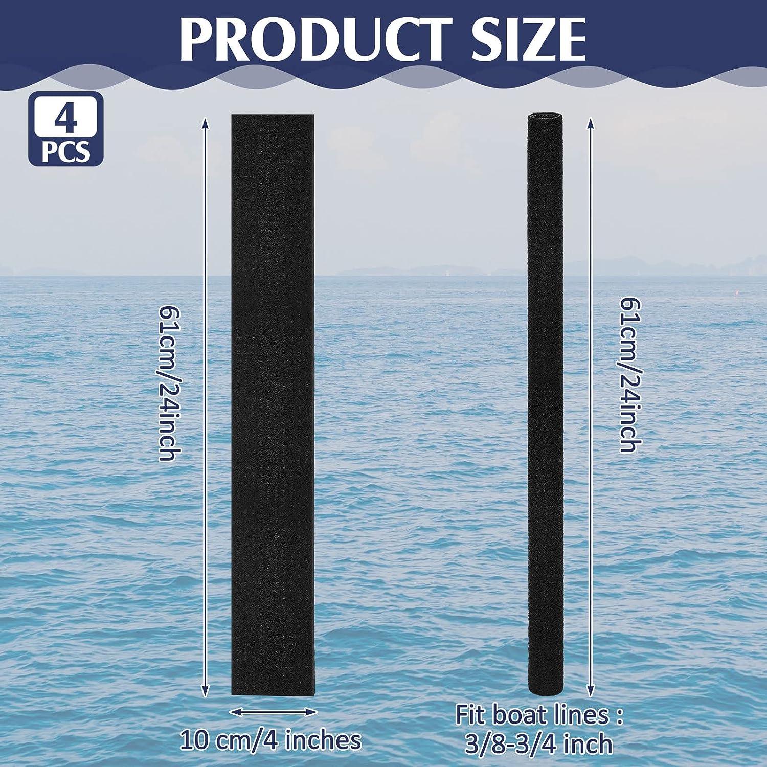 Boat Dock Line Chafe Guards - Set of 4, 24 Inch Removable & Secure ...