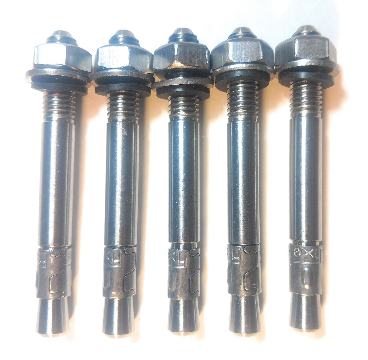 Fixe Stainless Steel 3/8" Wedge Bolt 3 1/2" 5 pack | Buy Now with ...