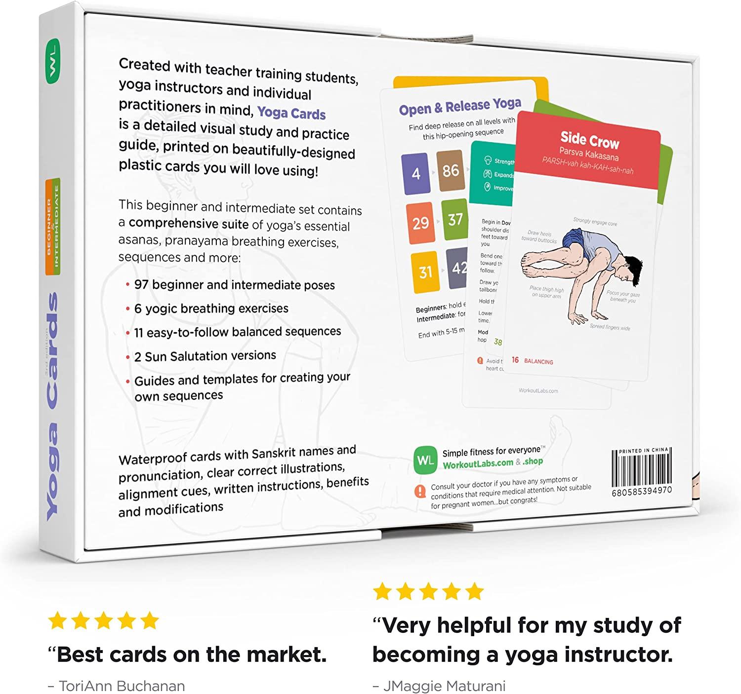 WorkoutLabs Yoga Cards I & II - Complete Set for Beginners ...