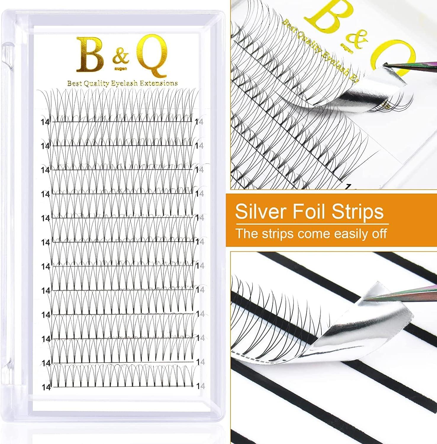Short Stem 3D-0.07D 8mm Pre Made Fan Eyelash Extensions - B&Q LASH ...