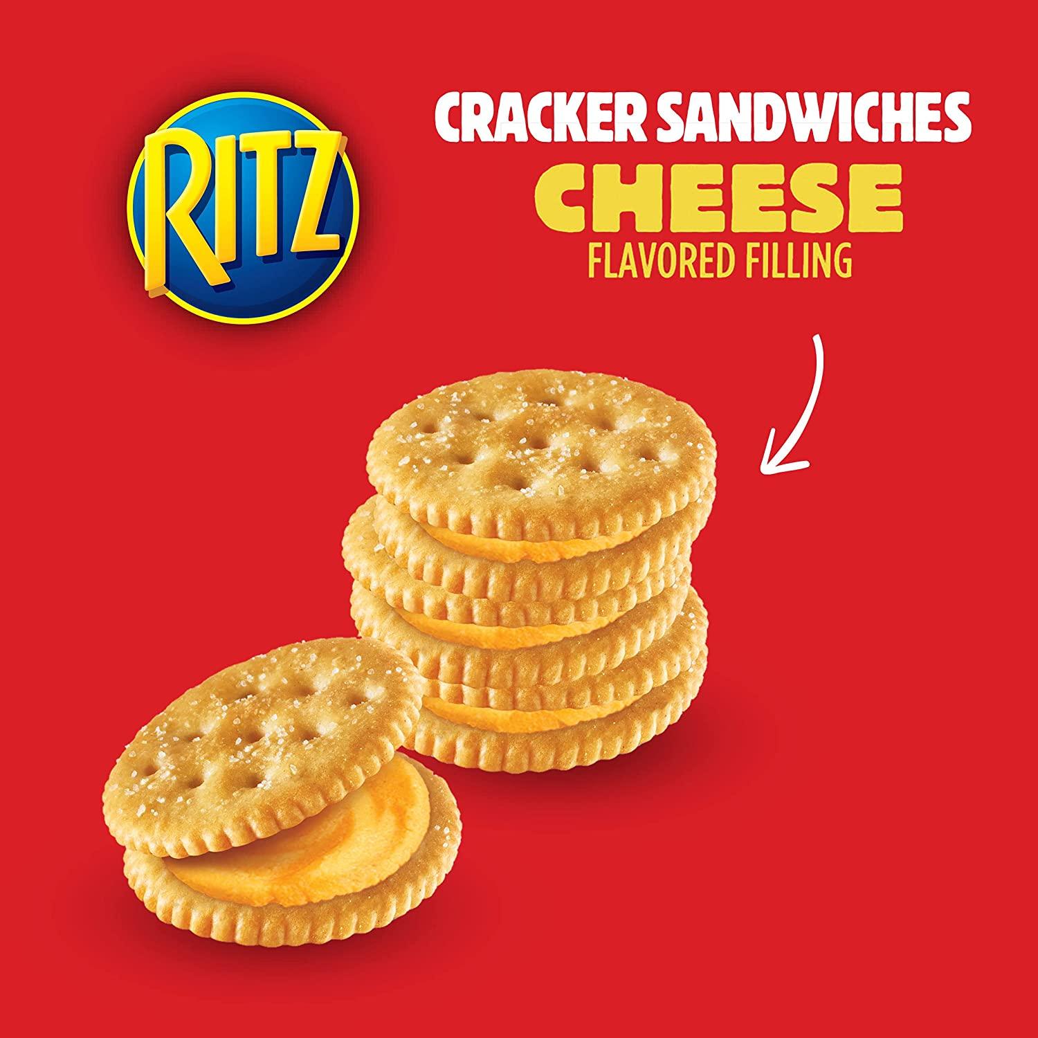 RITZ Cheese Sandwich Crackers, Family Size, 16 - 1.35 oz Packs
