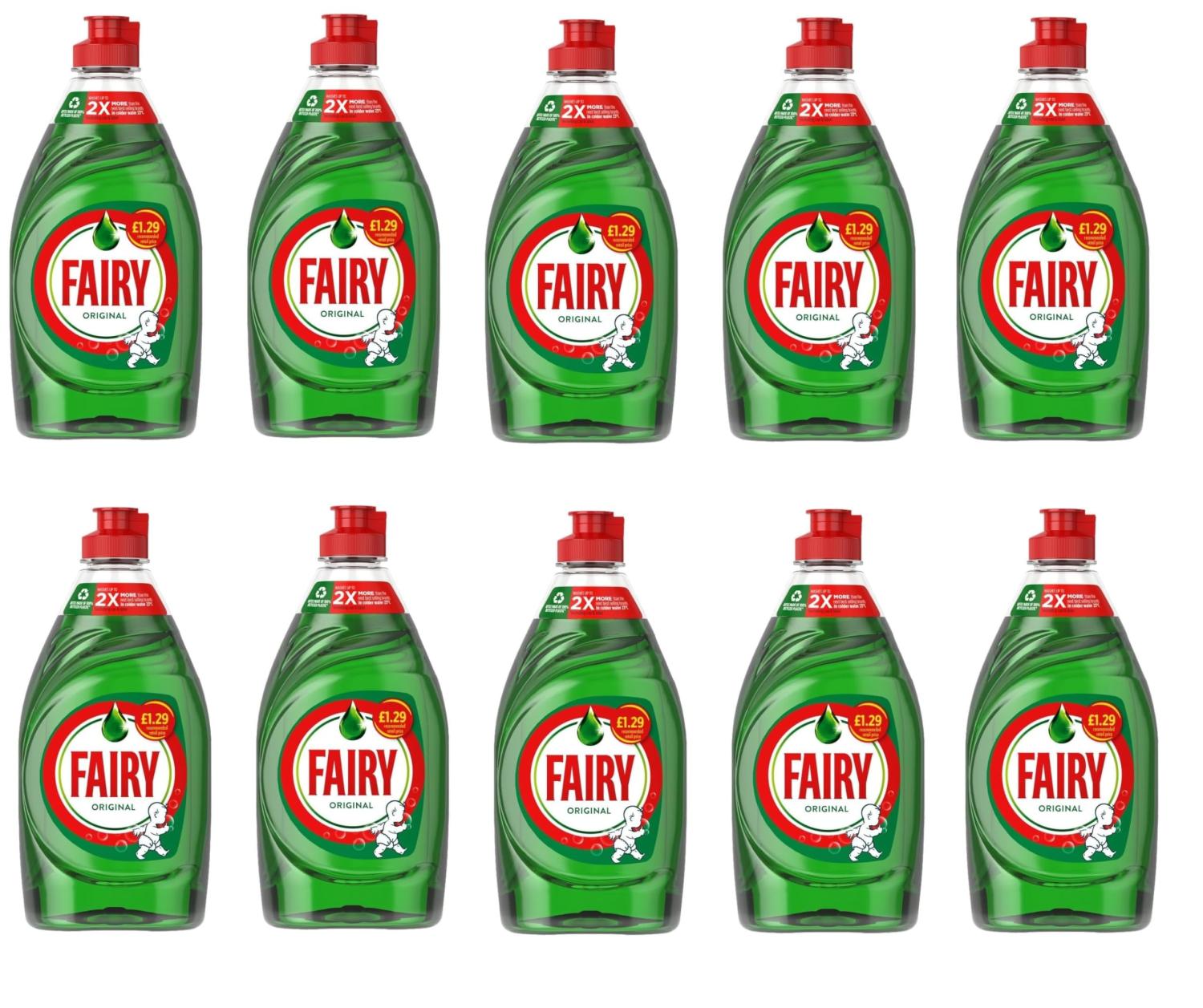 Fairy Original Washing Up Liquid 10x 320ml Green Box Pack | Buy Now ...