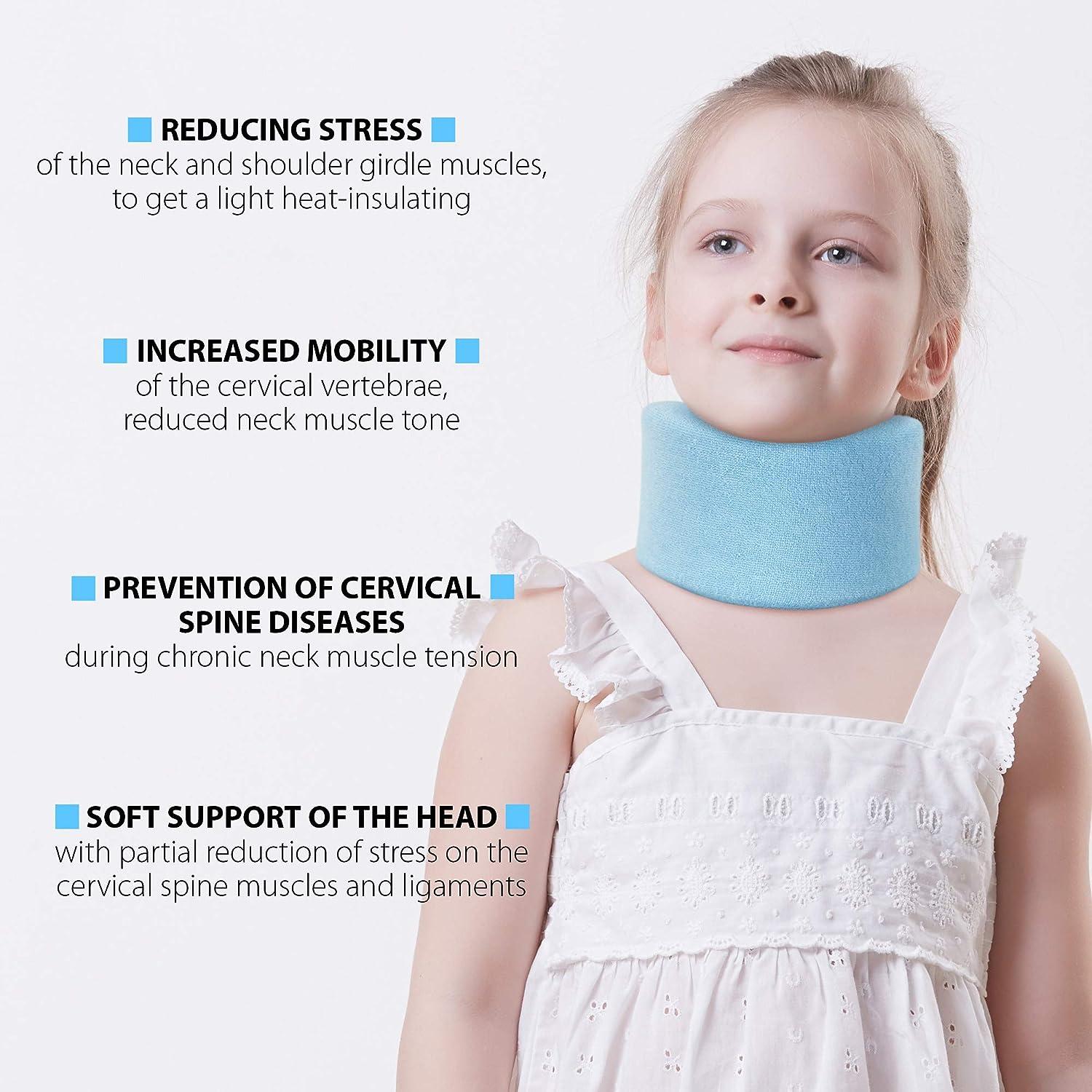 ORTONYX Kids Cervical Collar ACJS03 M Light Blue - Pediatric Neck ...