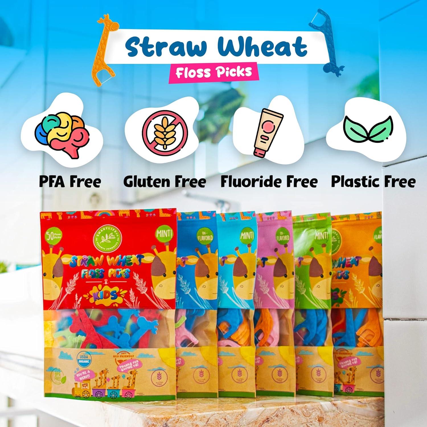 Biodegradable Kids Flossers - Unflavored Dental Floss Picks for ...