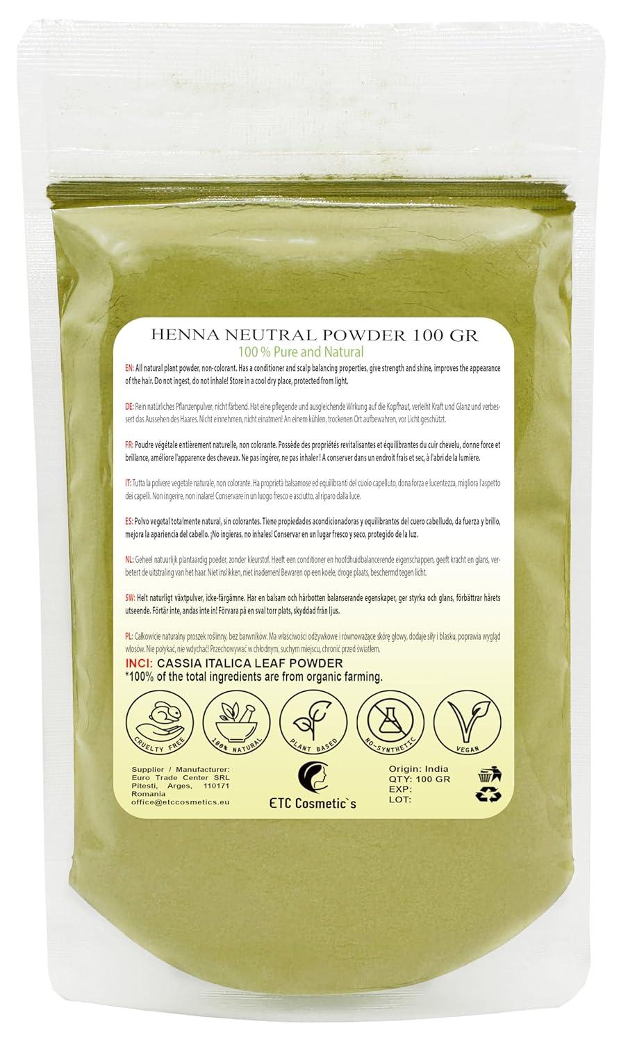 Buy Cassia Obovata Powder (Neutral Henna) - 100g | Natural Hair ...