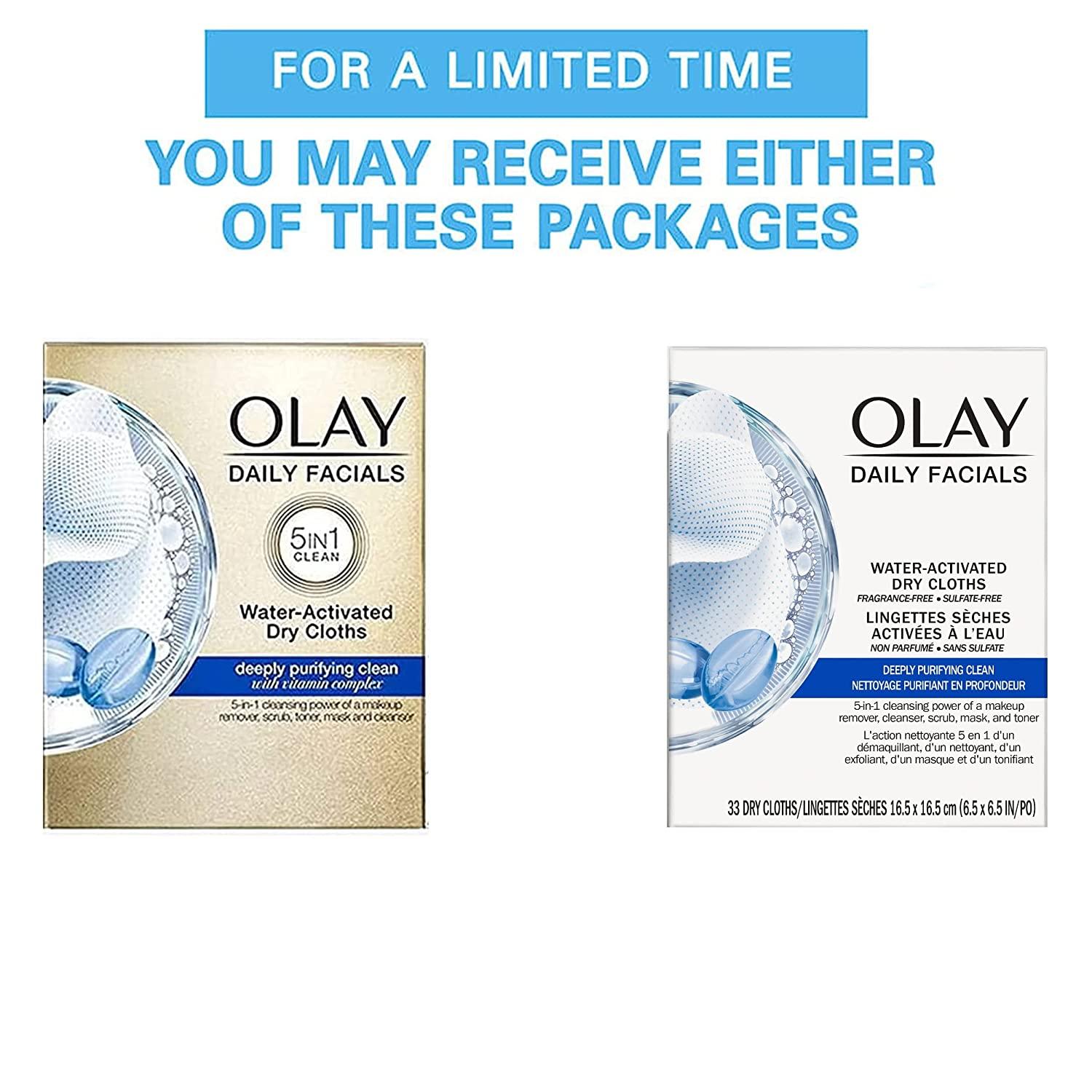 Olay Daily Facial Cleansing Cloths - 33 Count (Pack of 3) | Deeply ...