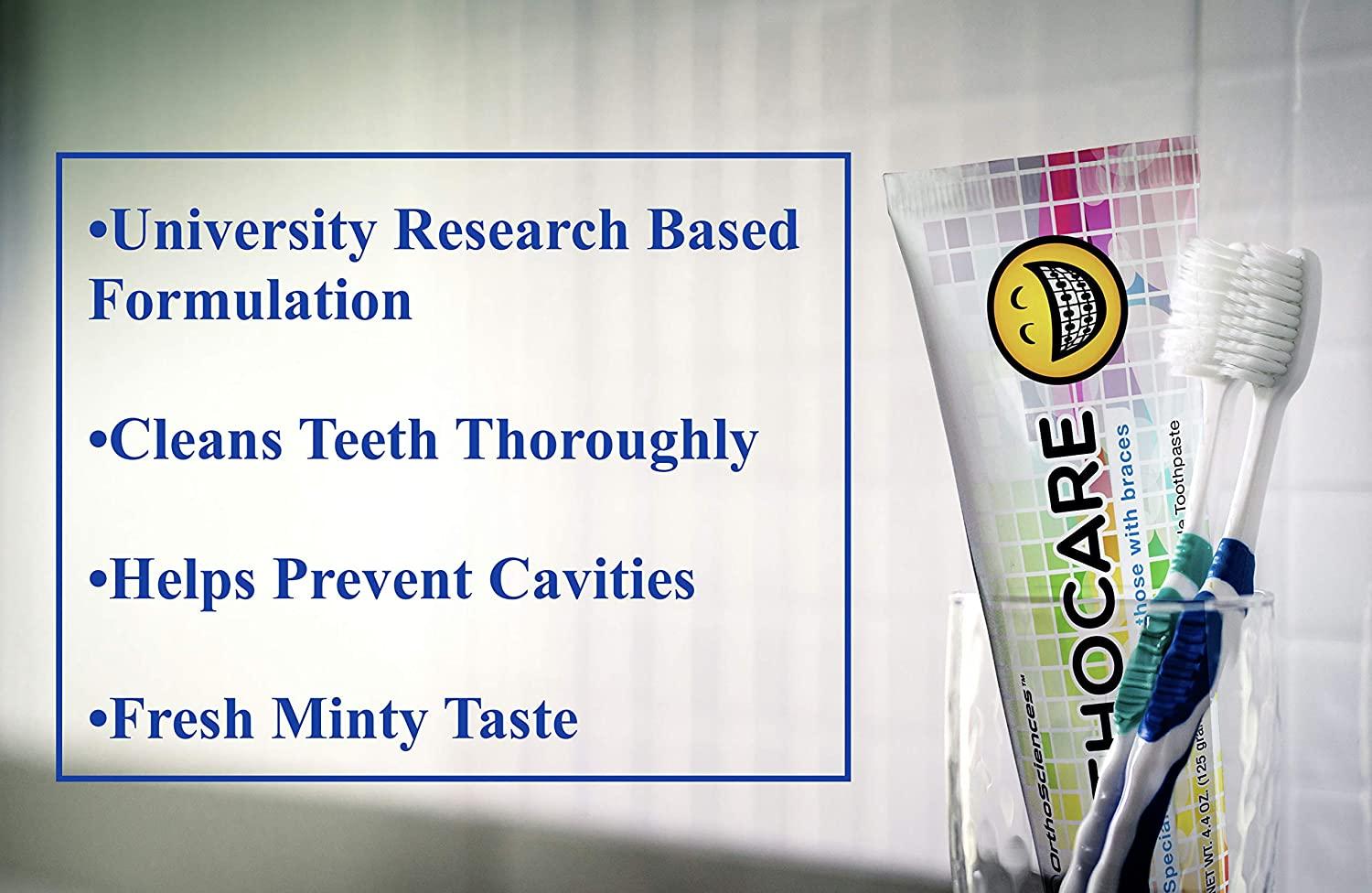 ORTHOCARE 4.4 oz Toothpaste for Orthodontic Braces - Freshen & Protect ...