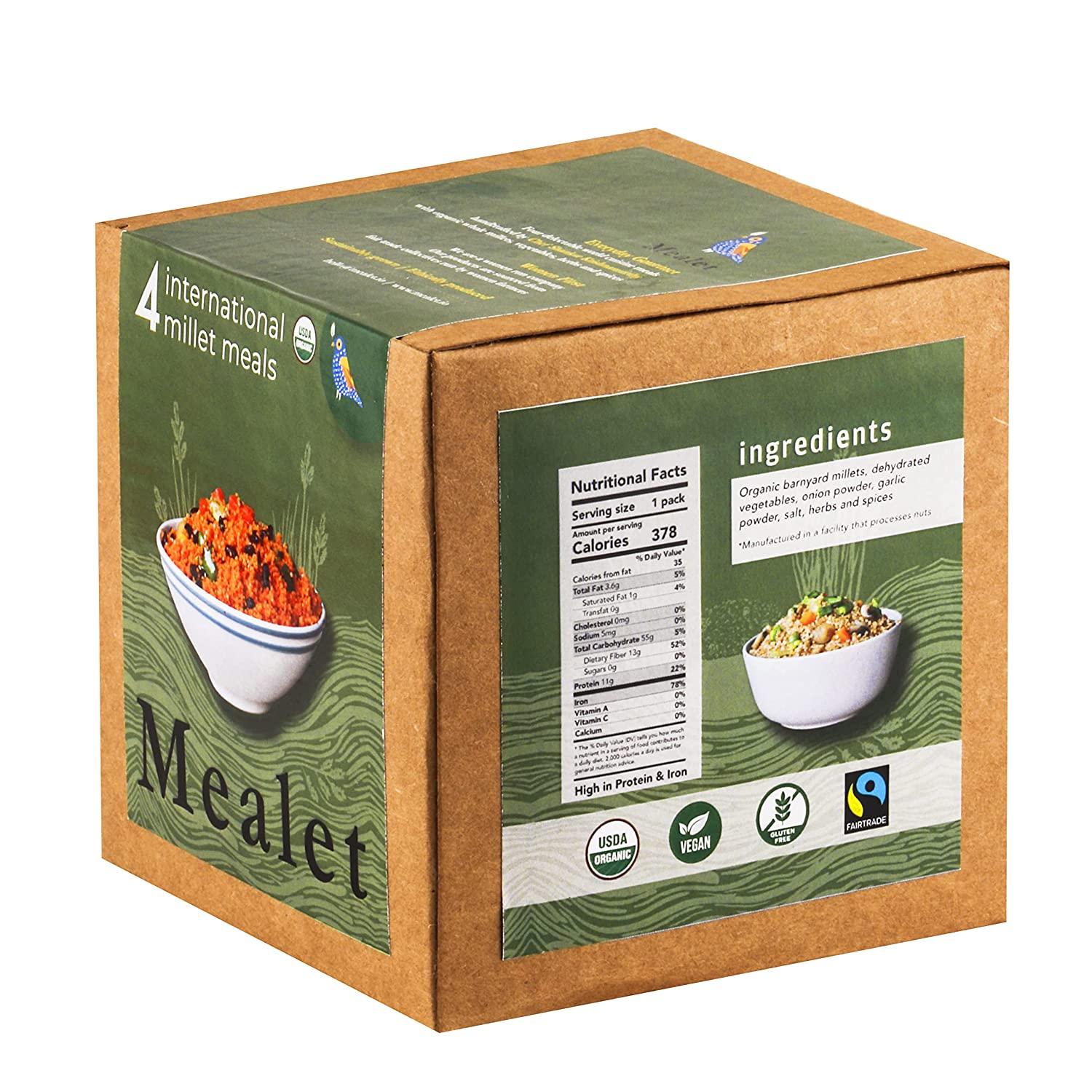 Mealet 4 Organic International Millet Meals - High Protein, Plant-Based ...