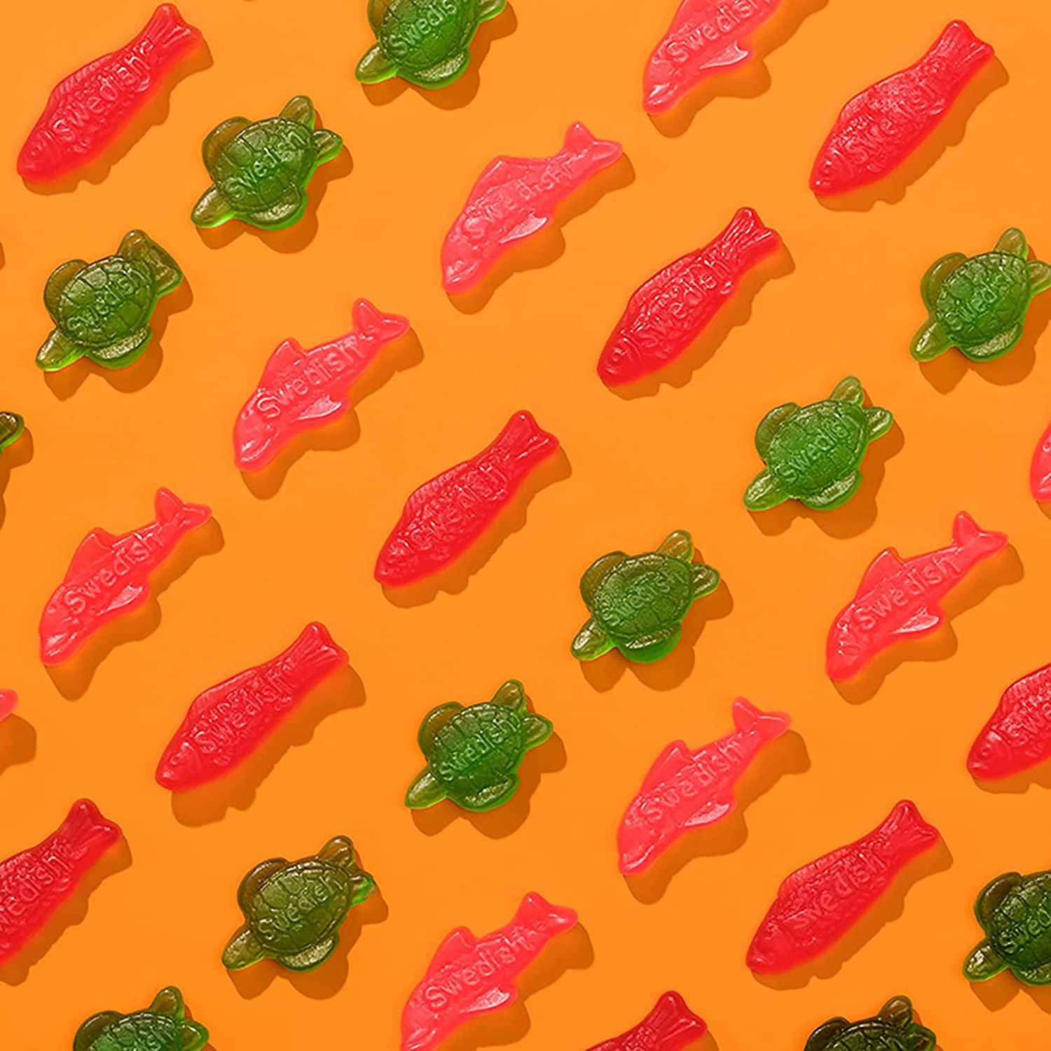 Swedish Fish & Friends Soft Chewy Candy 3.59oz (12 Pack) - Mixed Fruit ...