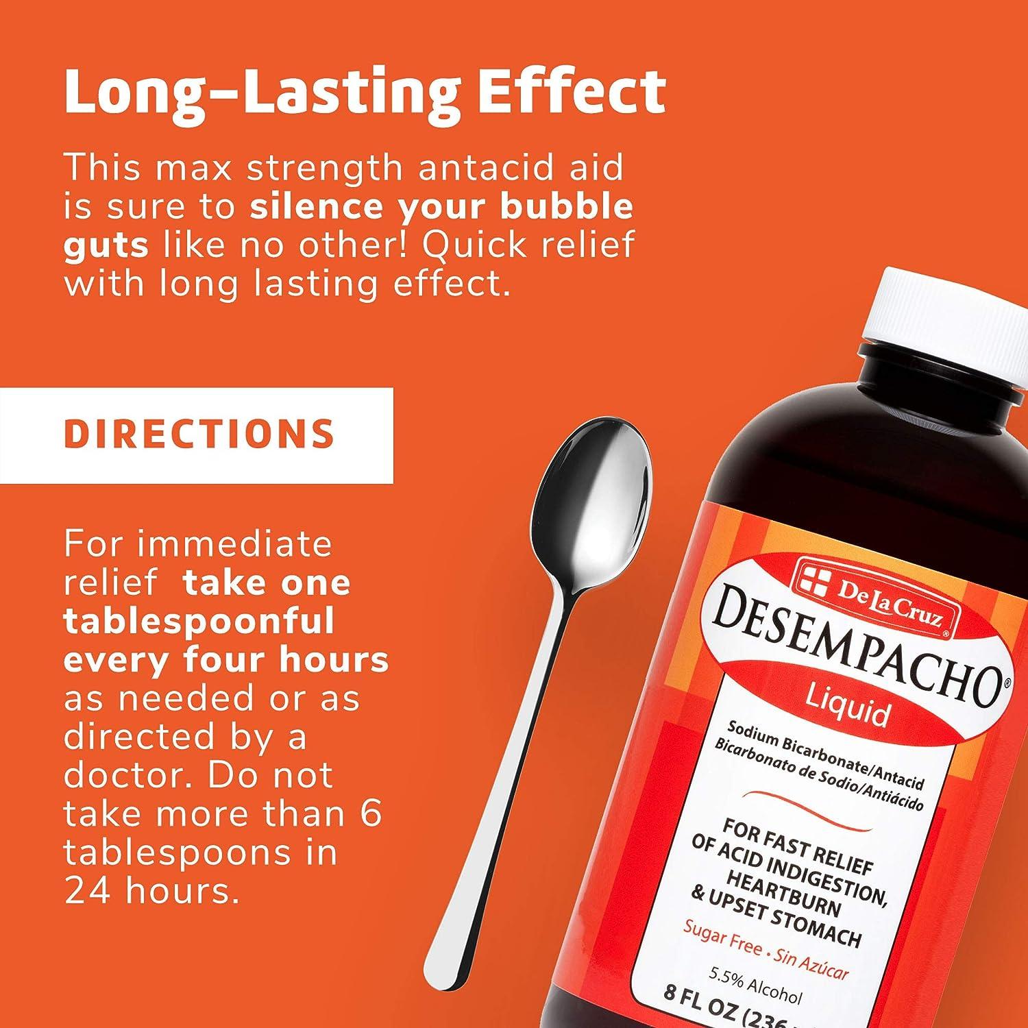 De La Cruz Desempacho Liquid Antacid - Maximum Strength Relief for ...