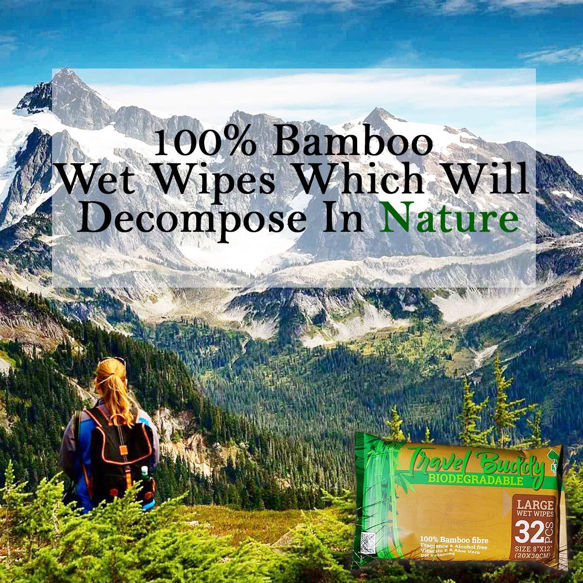 Travel Buddy Biodegradable Wet Bum Eco-Friendly Gym & Camping Essential ...