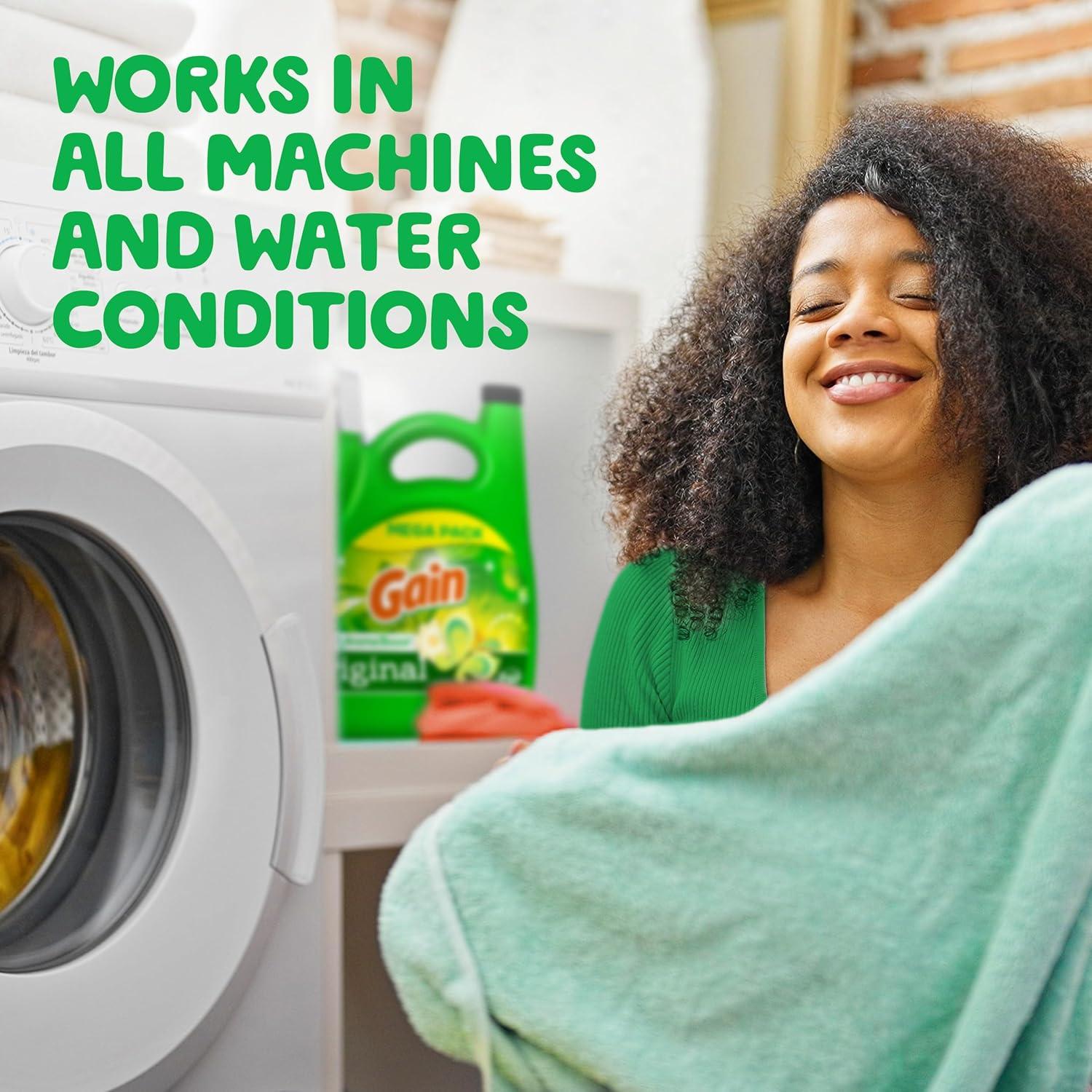 Gain Aroma Boost Laundry Detergent Liquid - Original Scent 107 Loads HE ...