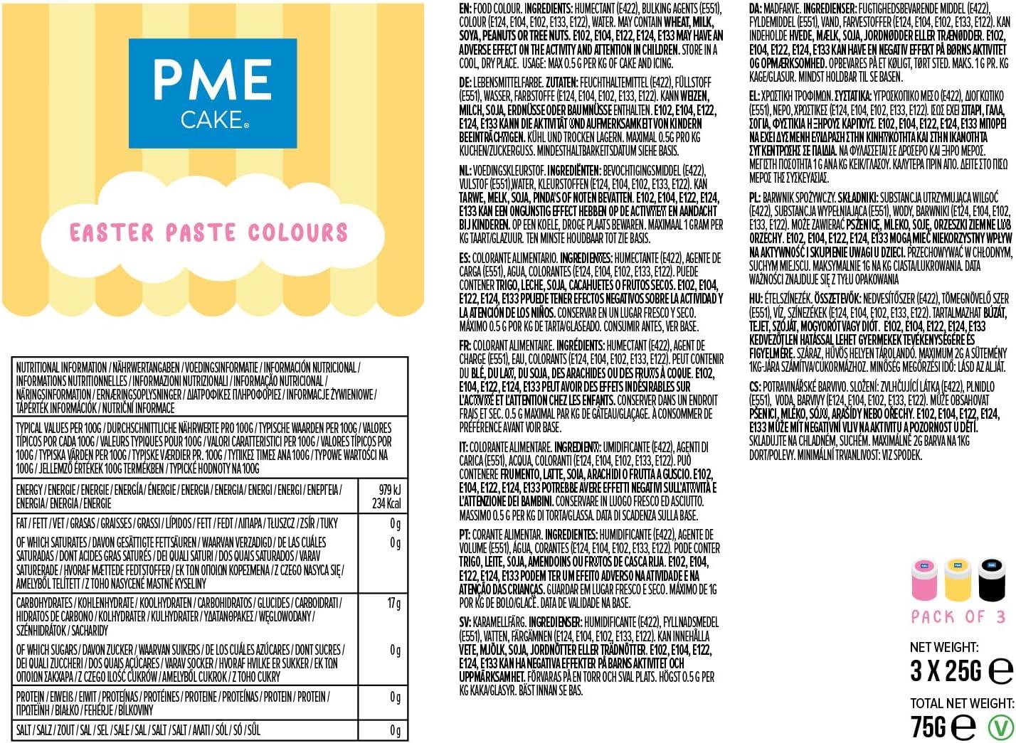 PME Easter Food Colours Kit - Set of 3 (75g) | Buy Now with Express ...